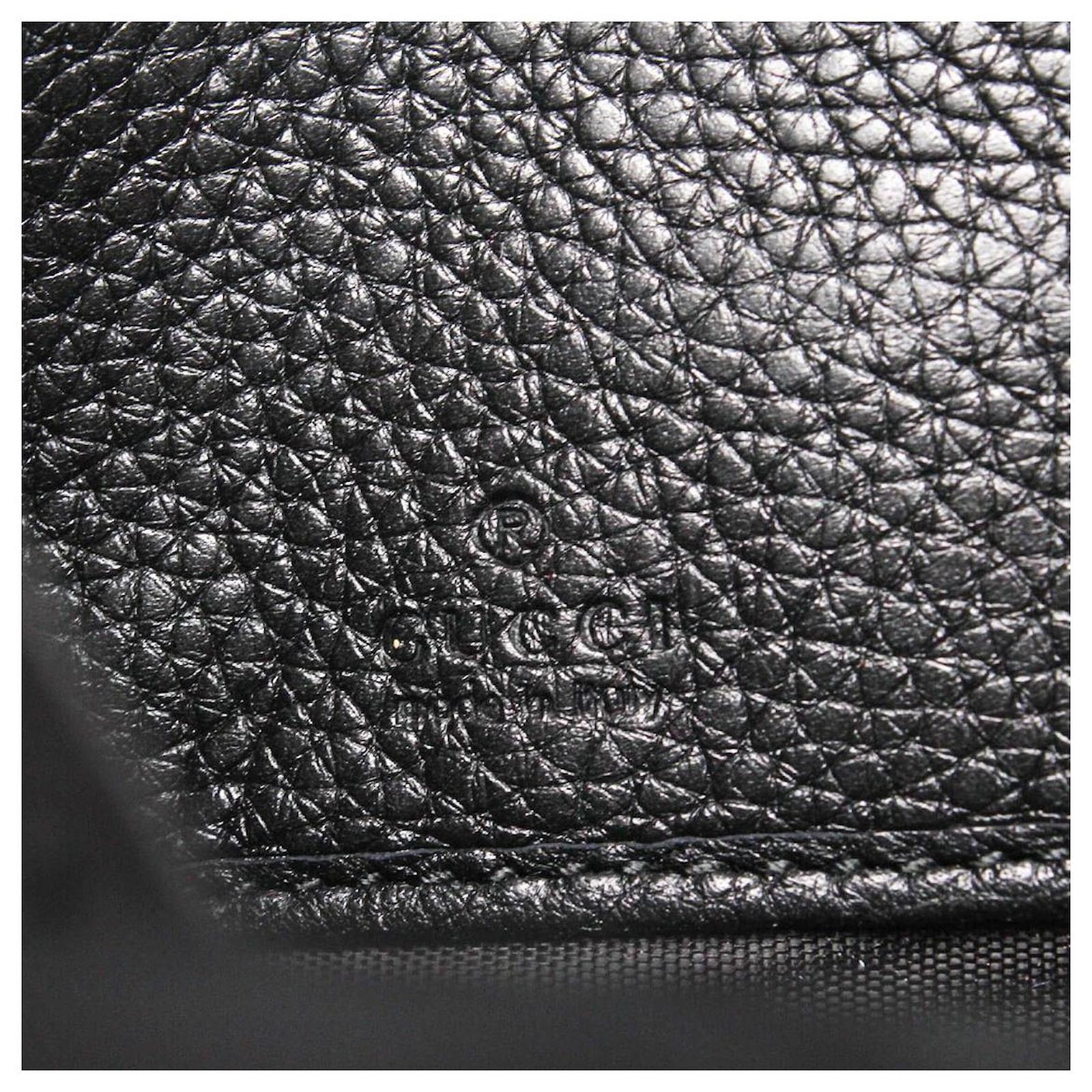 Gucci Logo Leather Long Wallet in black calf leather leather ref.394063 ...