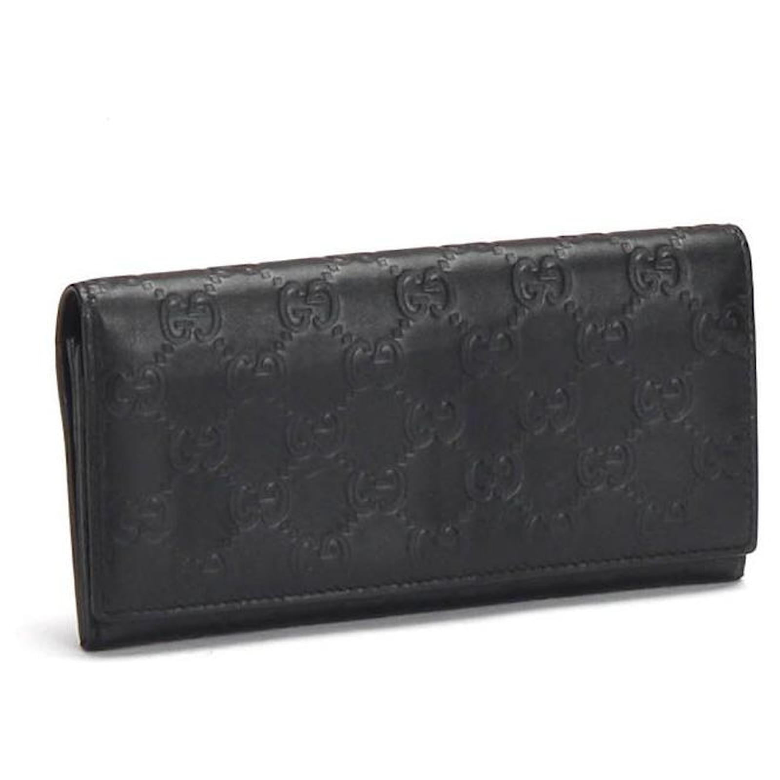 Gucci Guccissima Long Wallet in black calf leather leather ref.394093 ...