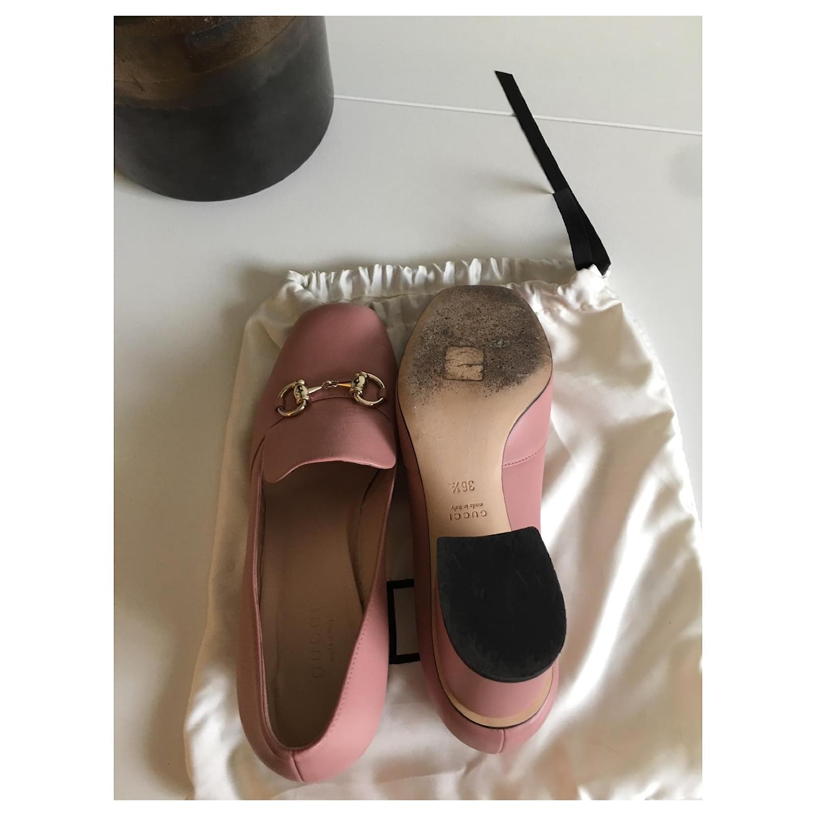Gucci Talons Cuir Rose ref.394964 - Joli Closet