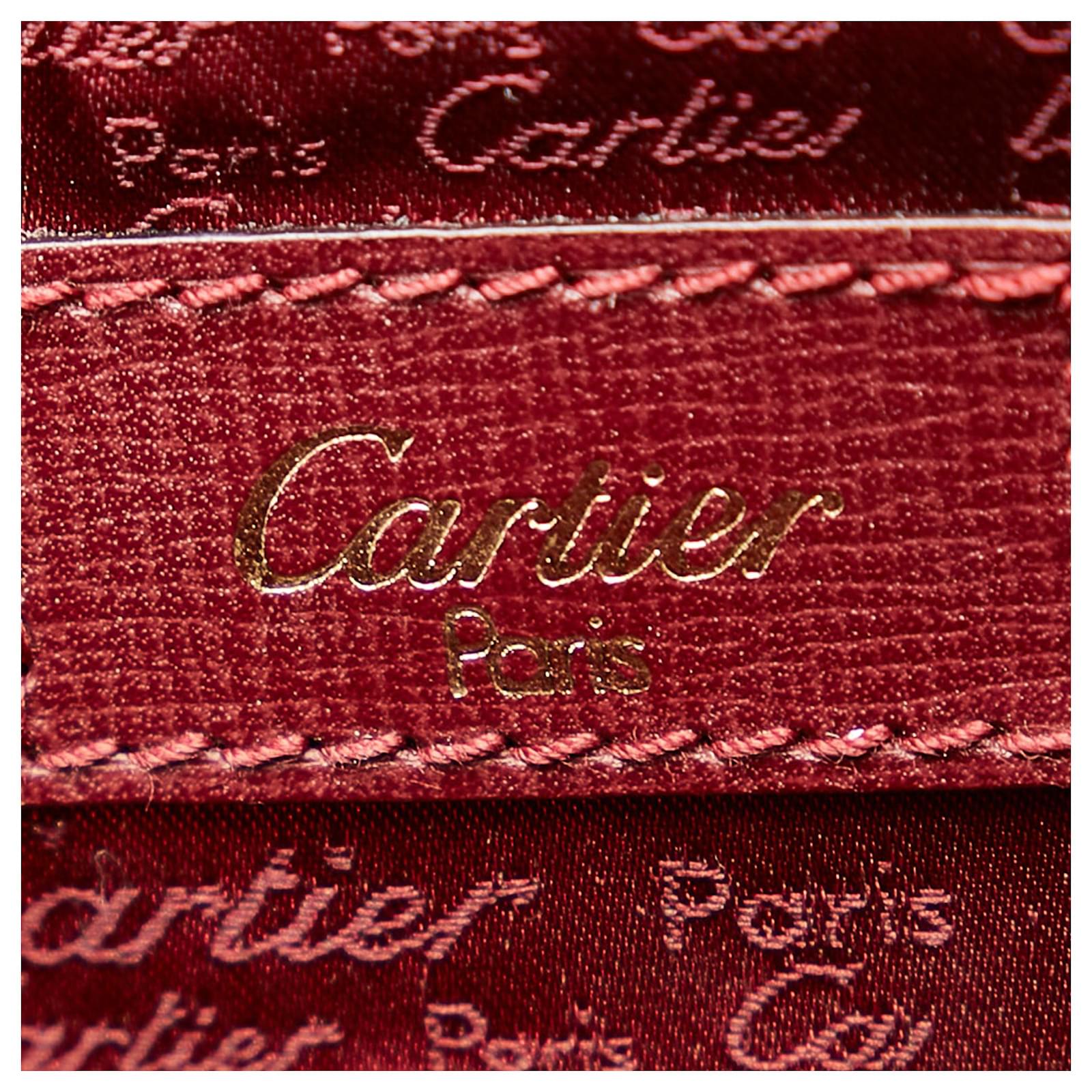 Cartier Red Must de Cartier Leather Satchel Dark red Pony-style ...