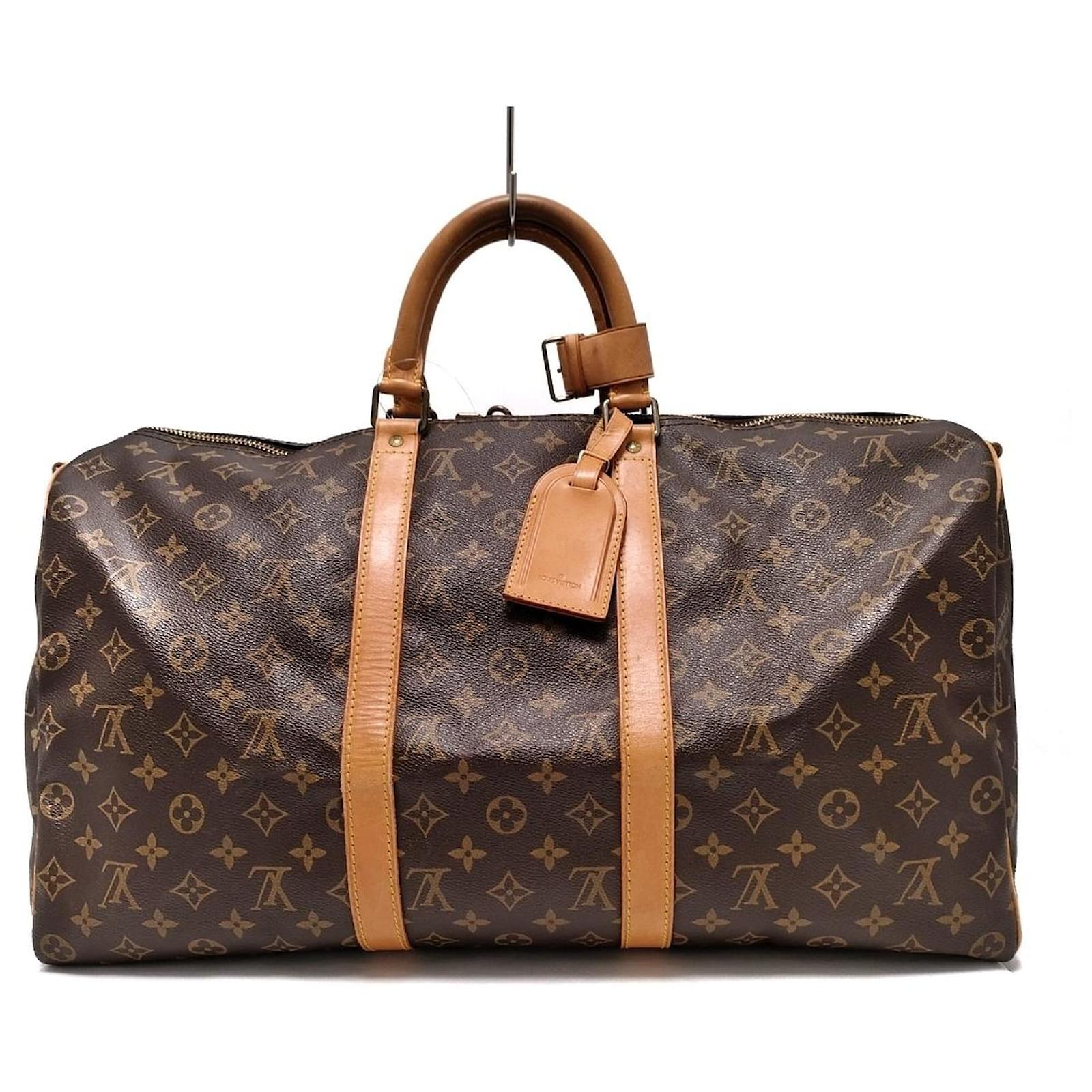 Louis Vuitton Keepall Bandouliere 50 Brown Cloth ref.397631 - Joli Closet