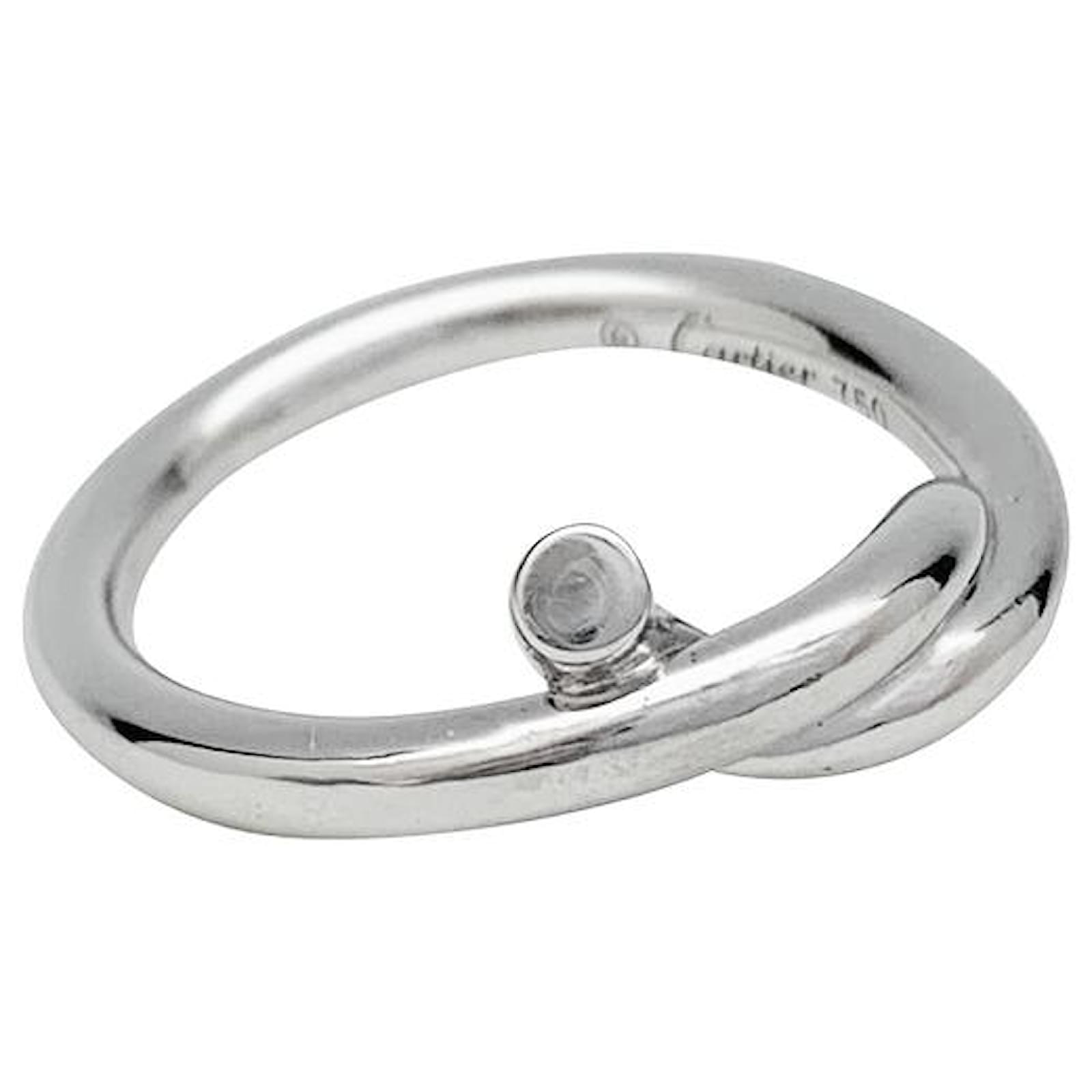 Bague Cartier, "Entrelacé", or blanc. ref.398164 - Joli Closet