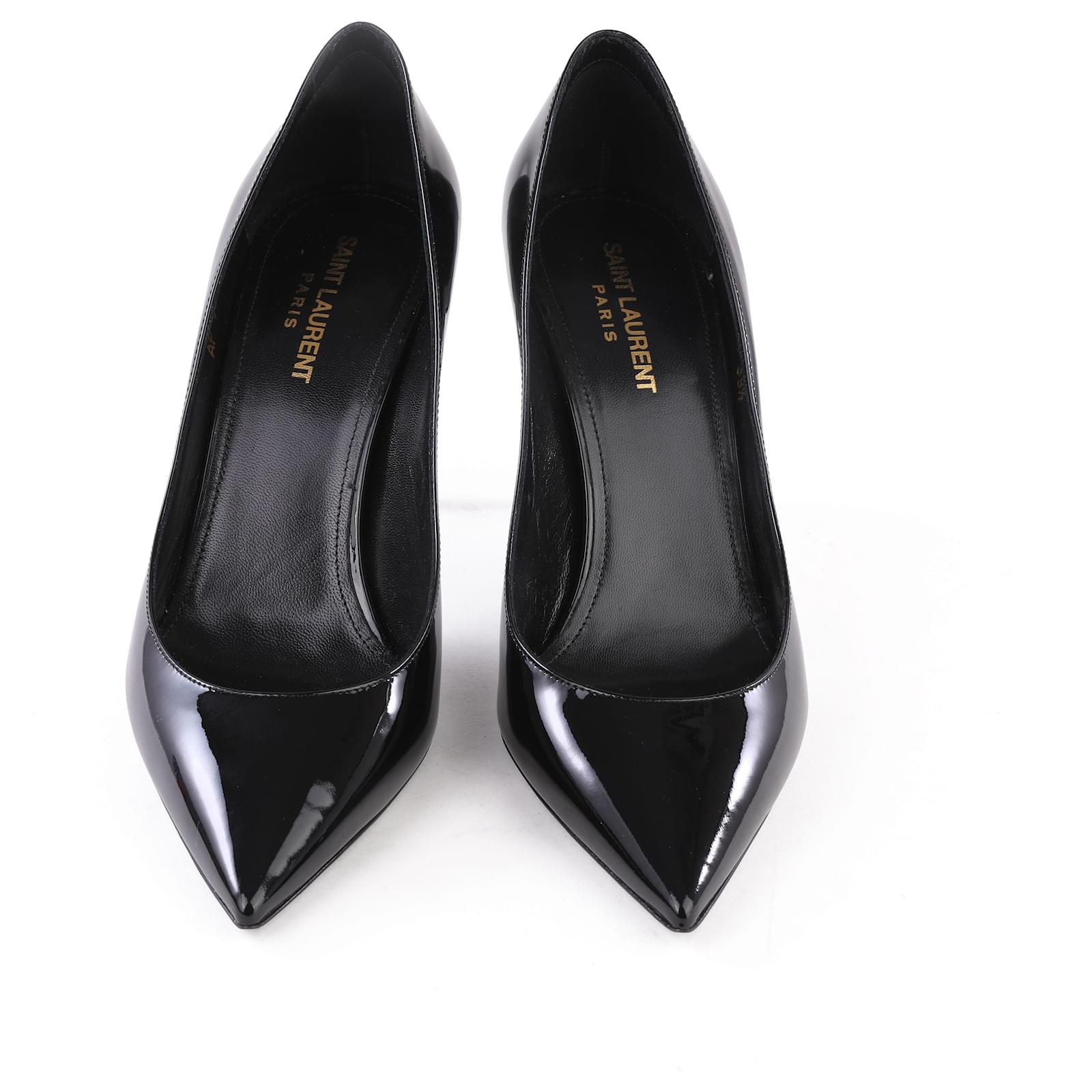 Saint Laurent Black Patent Leather Anja Pointy Pumps ref.399958 - Joli ... Saint Laurent Black Patent Leather Anja Pointy Pumps ref.399958 - Joli ...