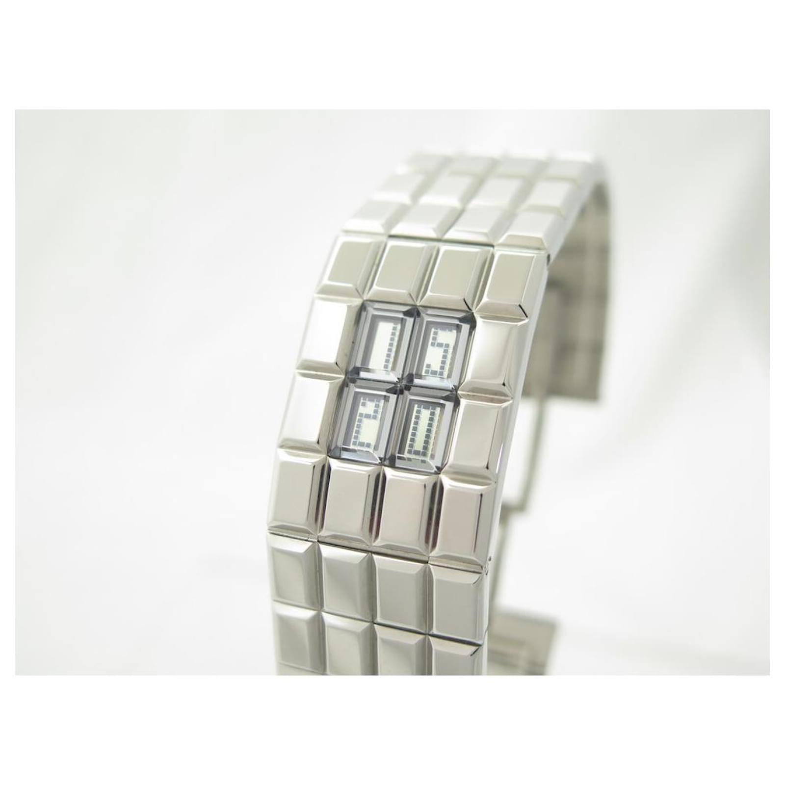 Timeless CHANEL CHOCOLATE WATCH 34MM PALLADY SILVER QUARTZ STEEL WATCH ...