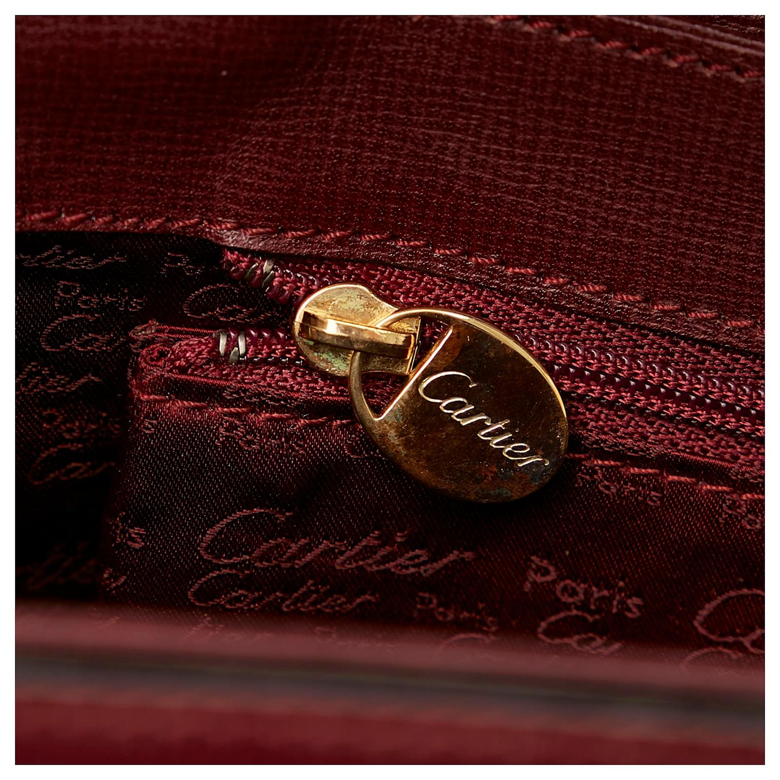 Cartier Red Must De Cartier Leather Crossbody Bag Dark red Pony-style ...