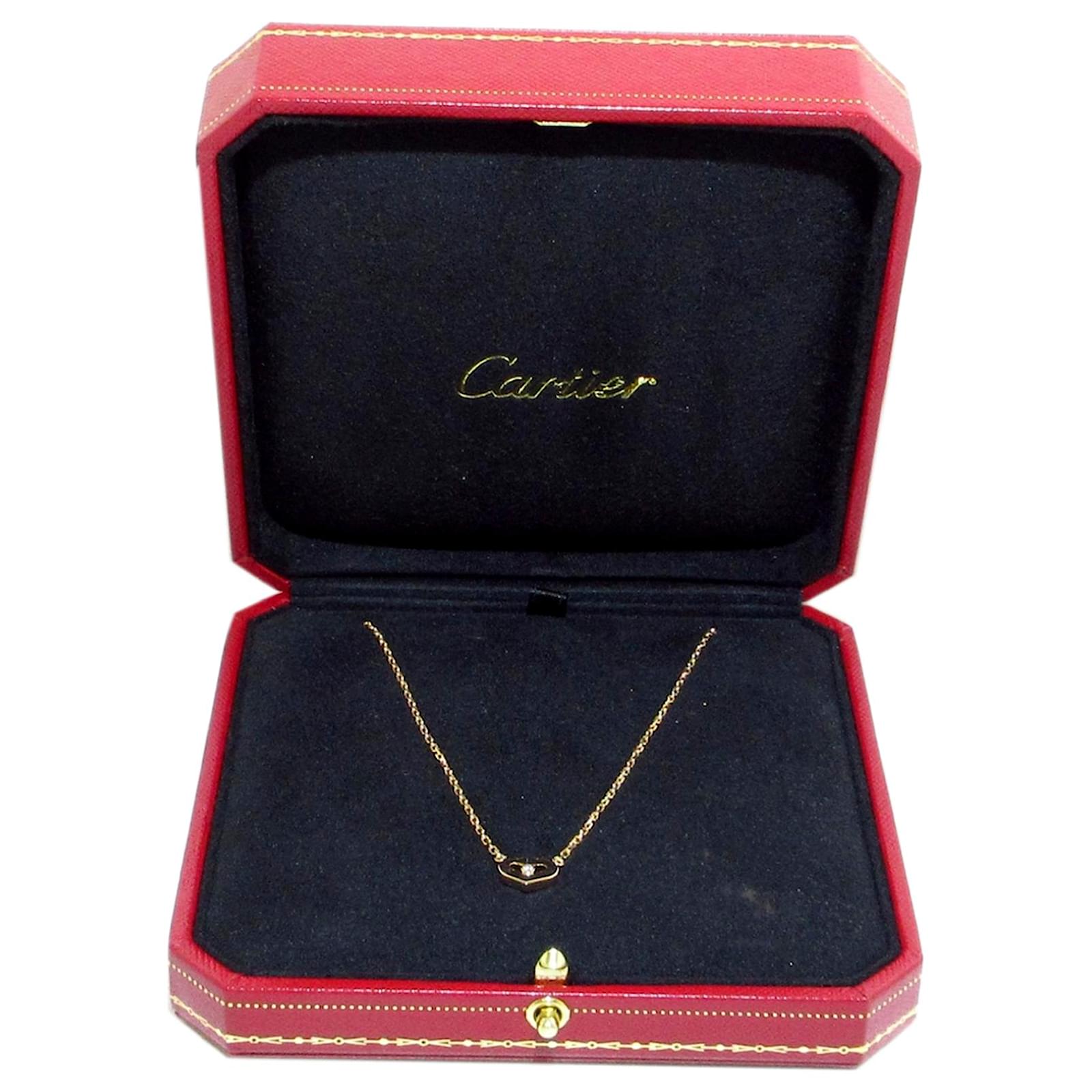Collier Cartier Or Coeur de Cartier Diamant Métal Doré ref.402028 ...
