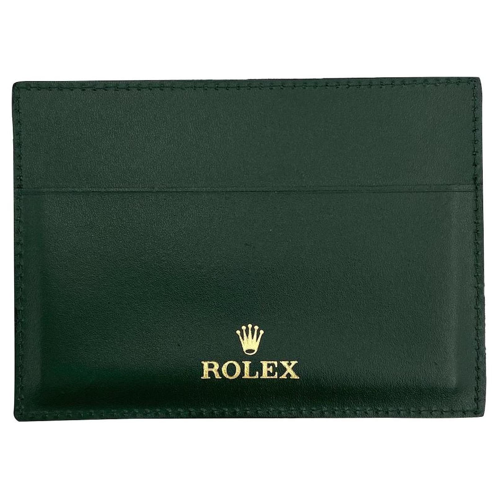ROLEX GREEN LEATHER CARD HOLDER ref.402380 - Joli Closet