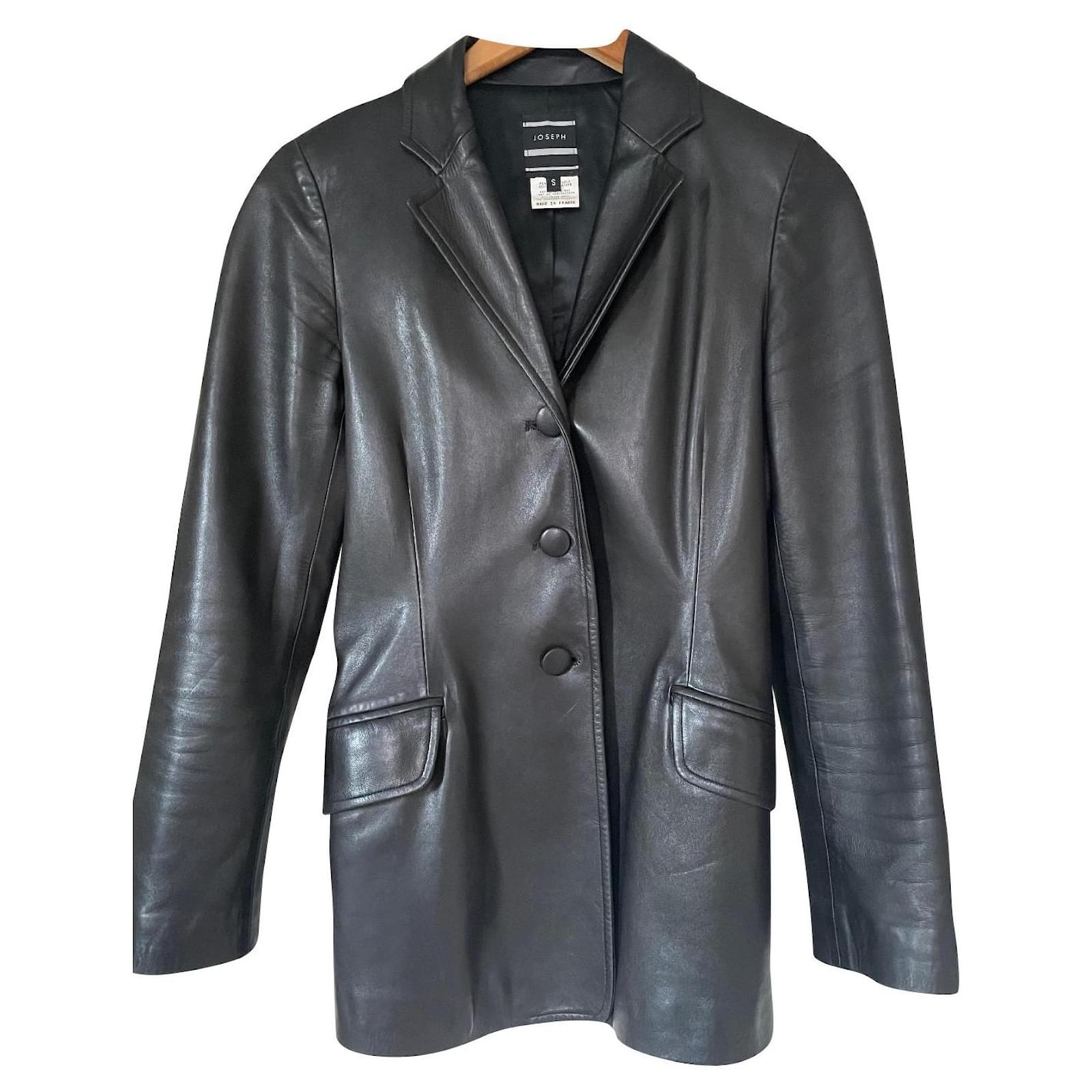 Joseph Jackets Dark brown Leather ref.402571 - Joli Closet