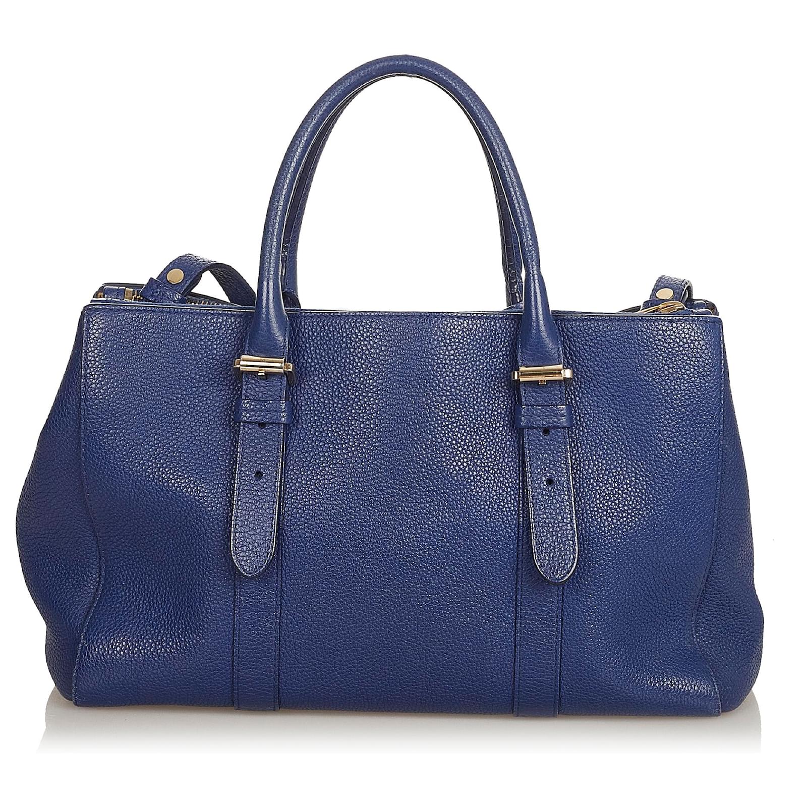 Mulberry Blue Bayswater Leather Satchel Pony-style calfskin ref.403238 ...