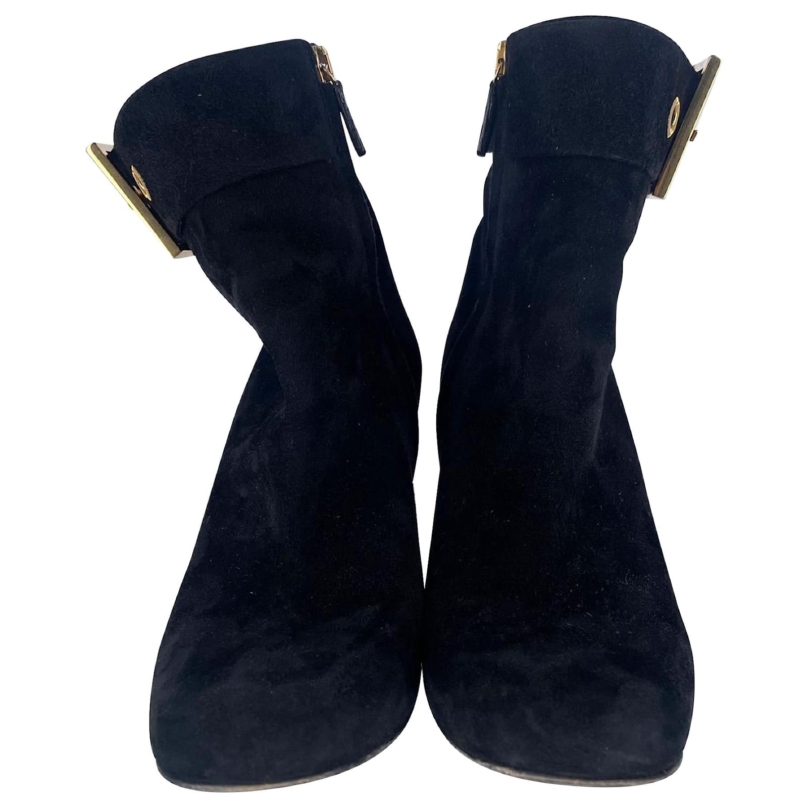 Bottines Gucci en Daim Noir Suede ref.405442 - Joli Closet