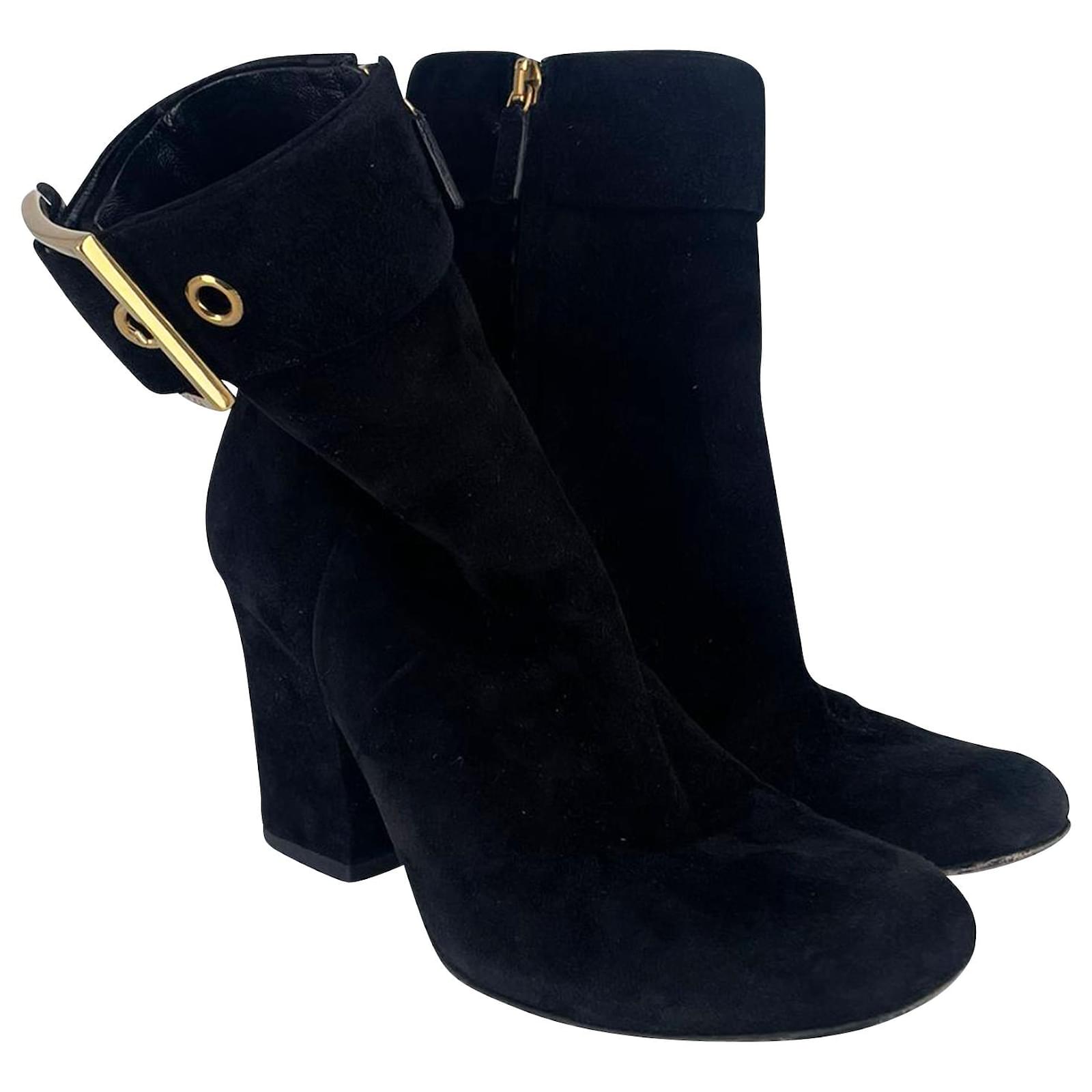 Bottines Gucci en Daim Noir Suede ref.405442 - Joli Closet