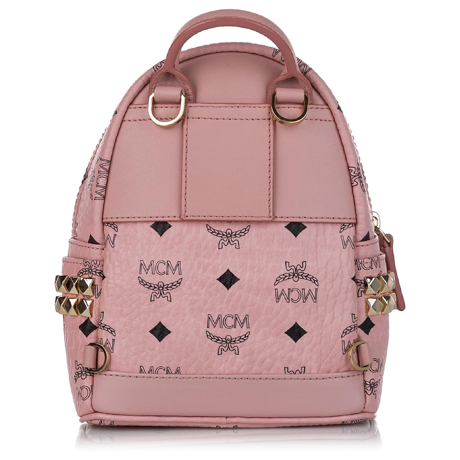 MCM Pink Visetos Stark Leather Backpack Pony-style calfskin ref.405815 ...