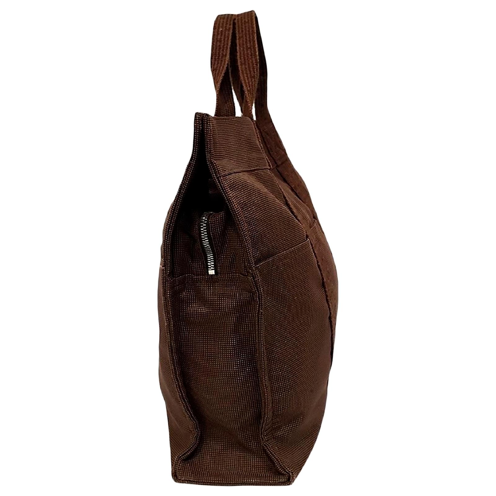 Hermès Hermes Brown Herline MM Tote Bag Cloth Cloth ref.408568 - Joli ...