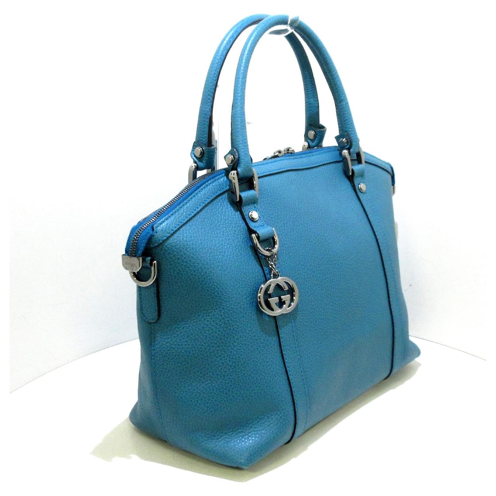 Gucci handbag Blue Leather ref.408990 - Joli Closet