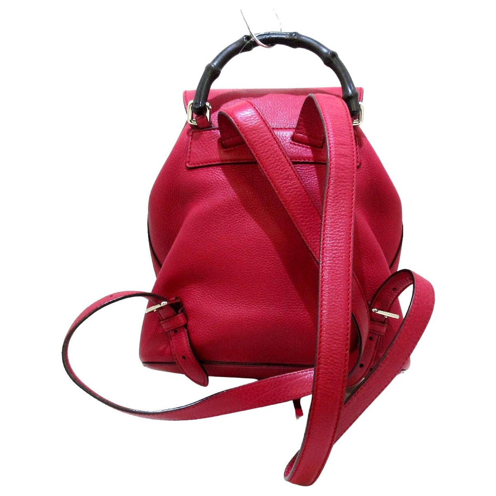 Gucci Bamboo Fuschia Leather ref.409730 - Joli Closet