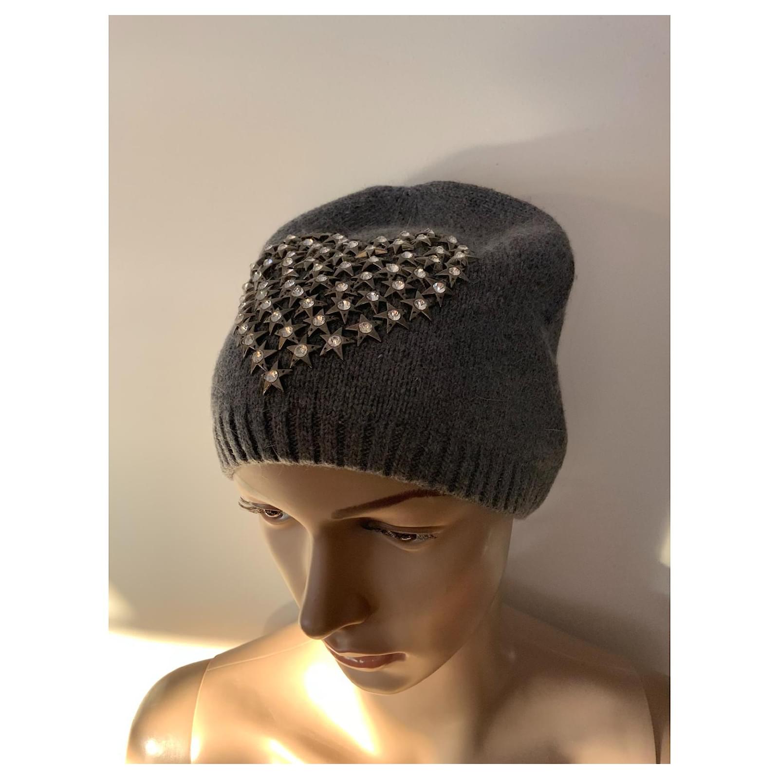 Elisabetta Franchi Hats Dark grey Wool ref.414063 - Joli Closet