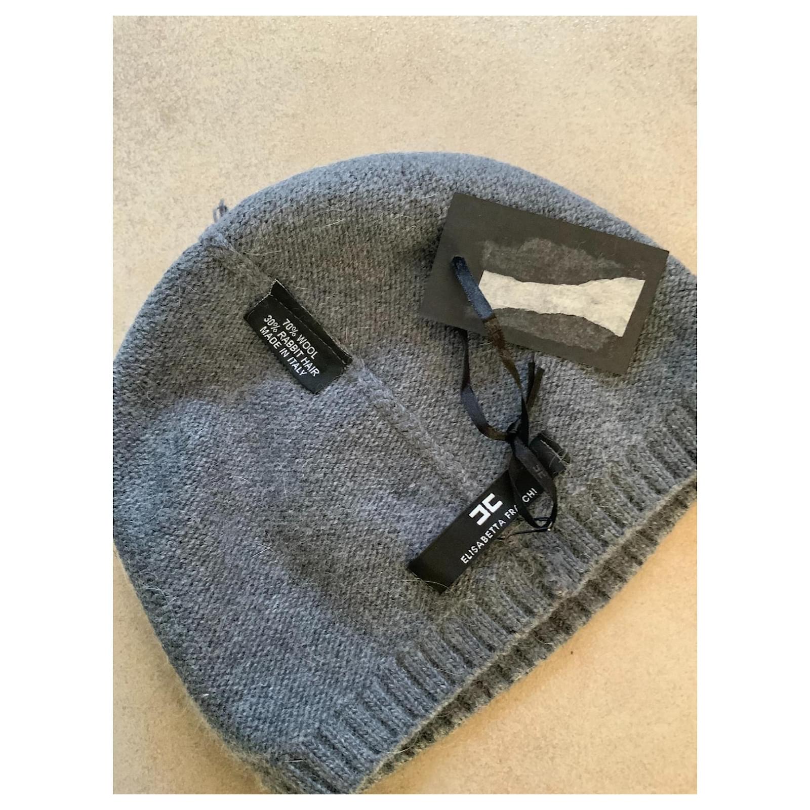 Elisabetta Franchi Hats Dark grey Wool ref.414063 - Joli Closet