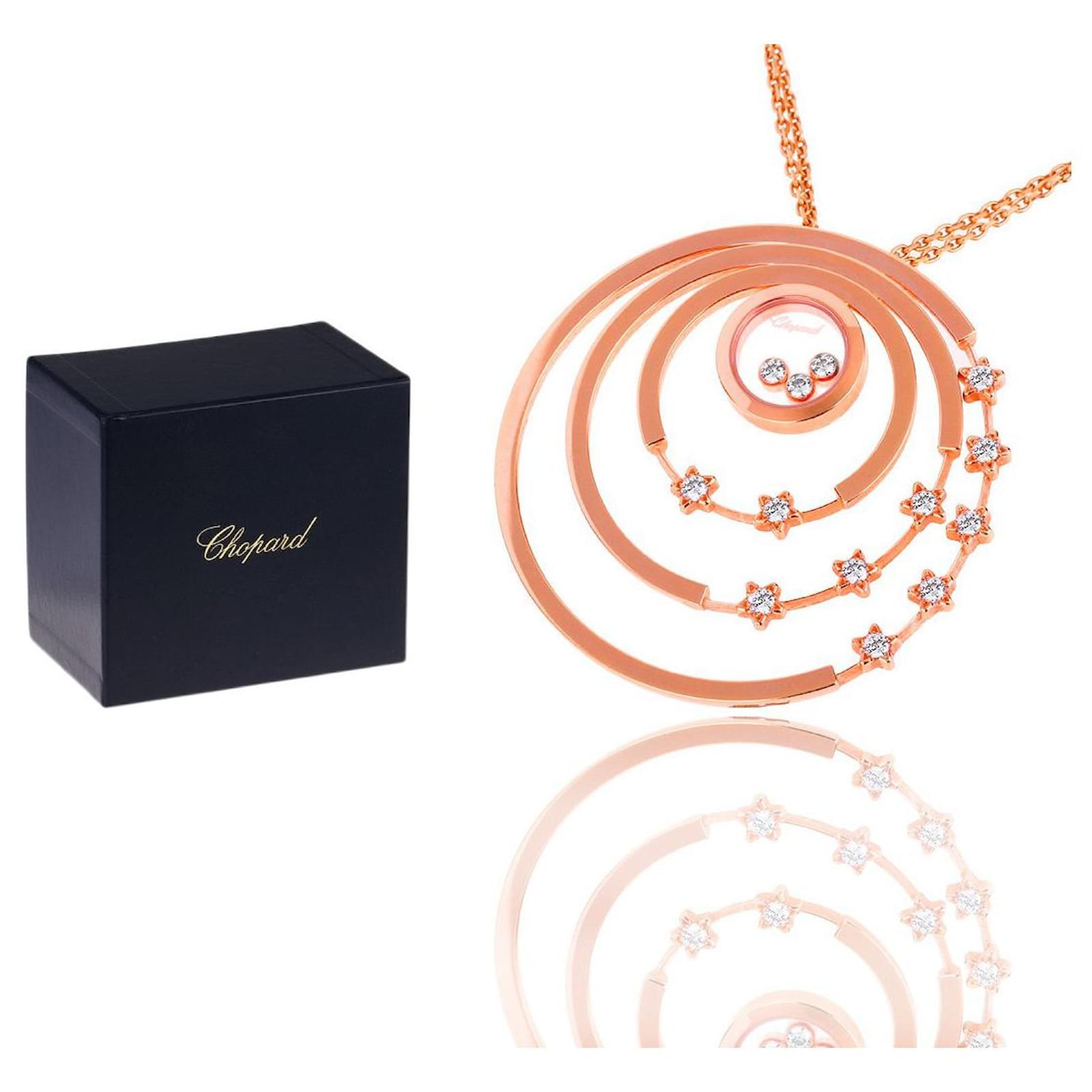 Chopard gold pendant with diamonds ref.414511 - Joli Closet