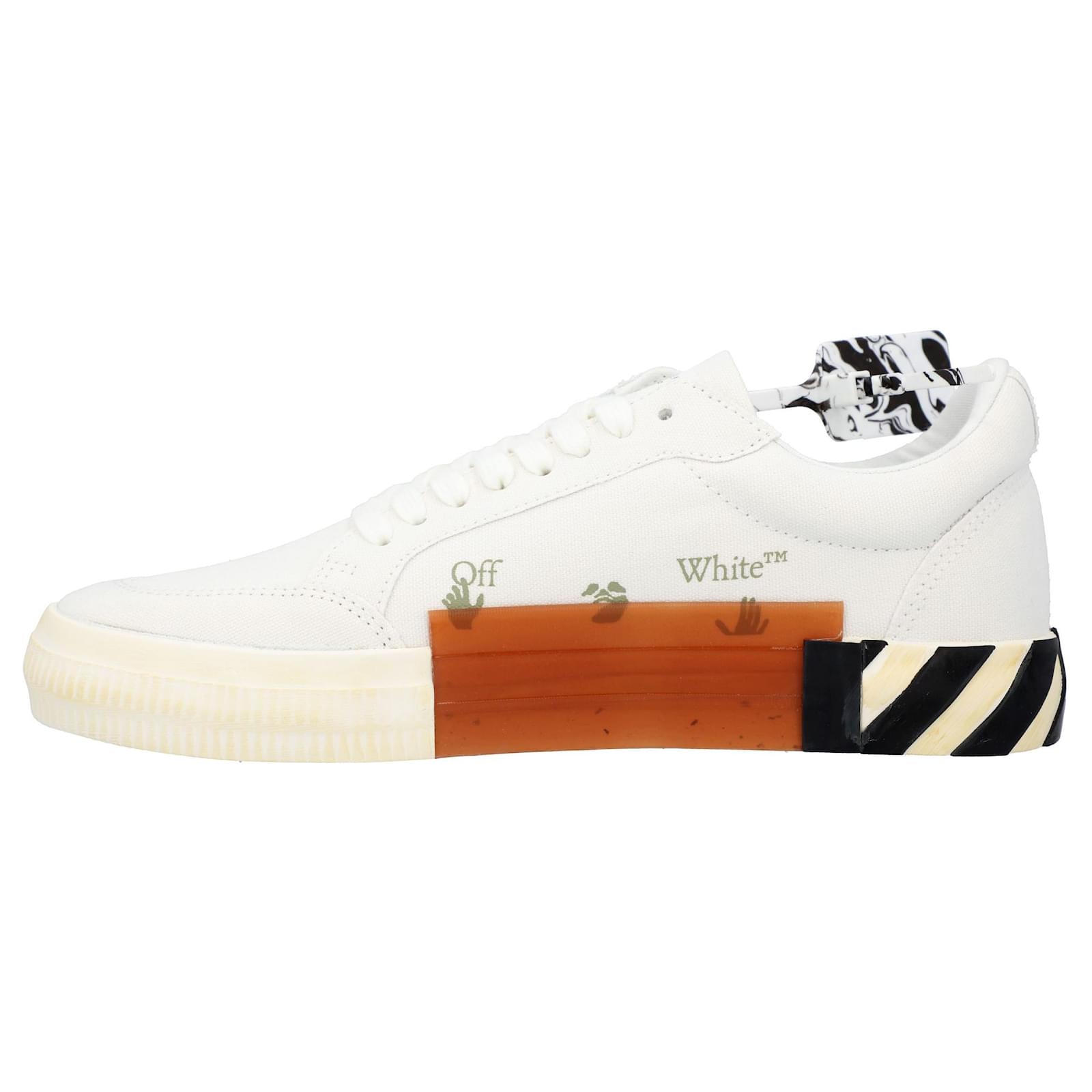 Off White Baskets Off-White Low Vulcanised Coton Blanc ref.415583 ...