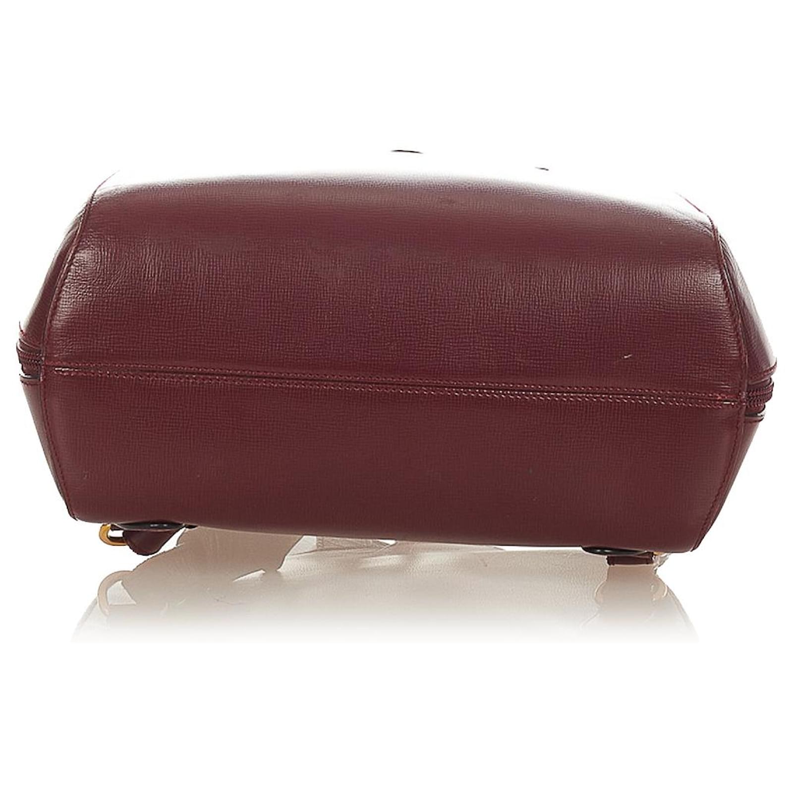 Cartier Red Must de Cartier Leather Backpack Dark red Pony-style ...