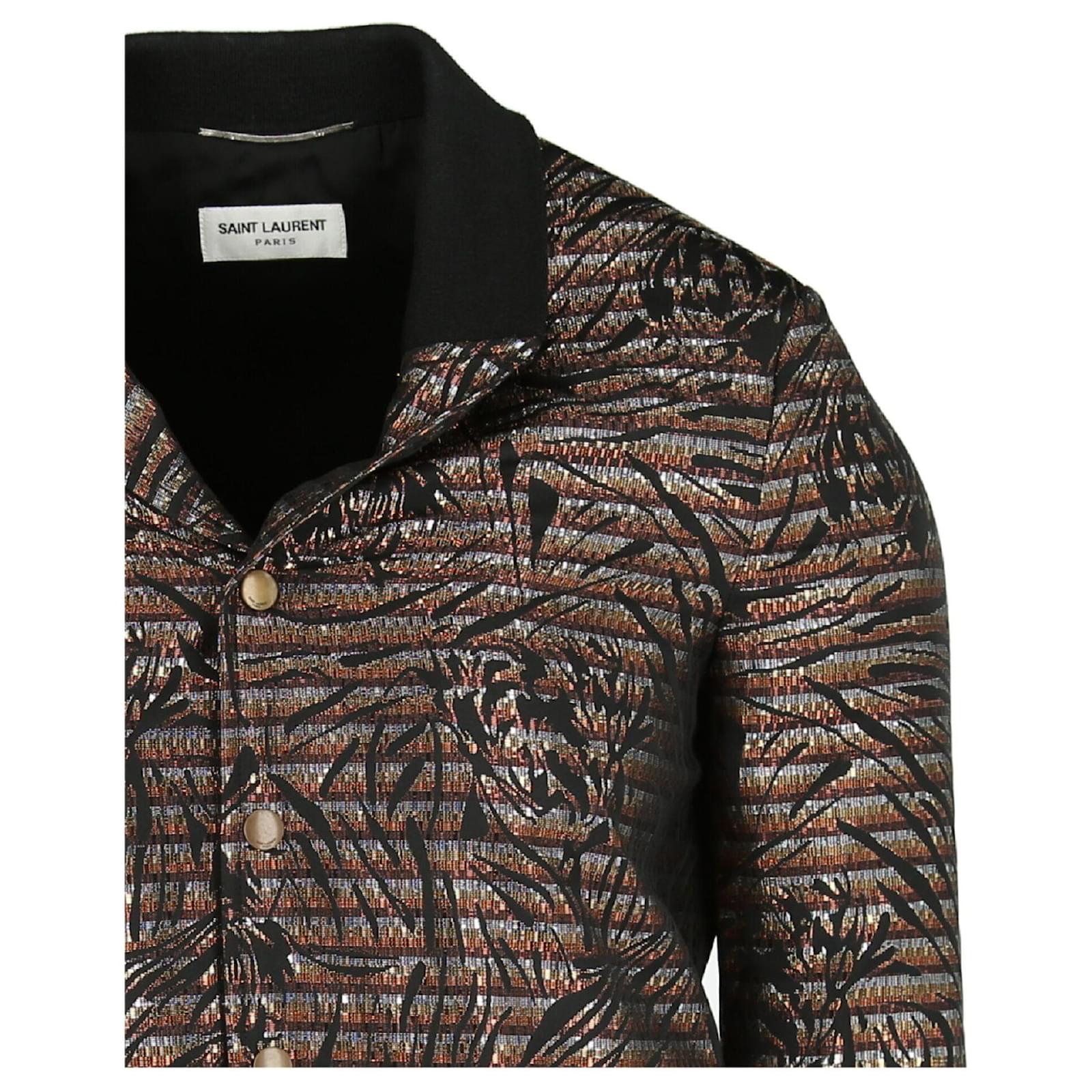 Saint Laurent Metallic Varsity Jacket Multiple colors ref.416032 - Joli ...