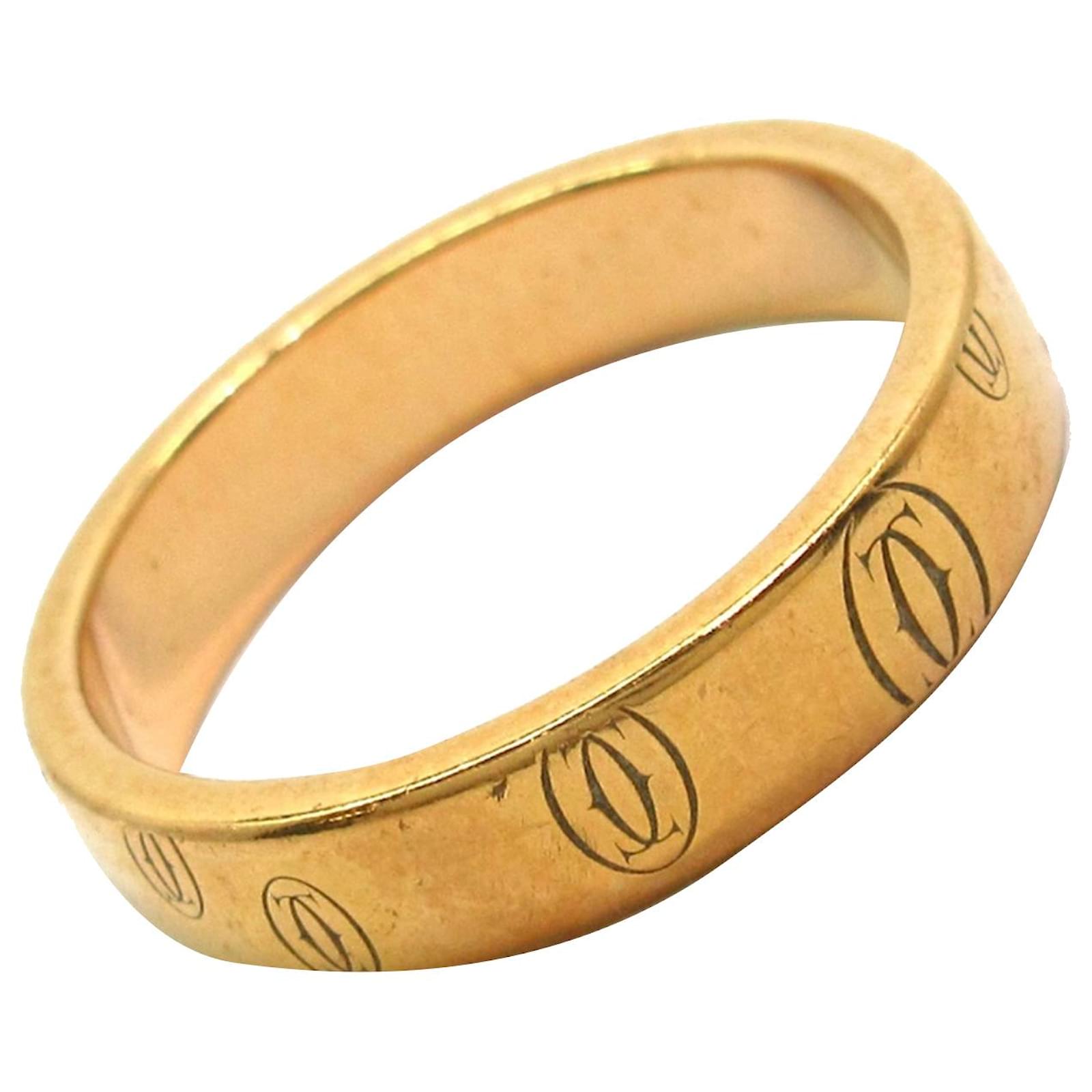 Cartier Gold 18K Happy Birthday Ring Golden Metal ref.419959 - Joli Closet