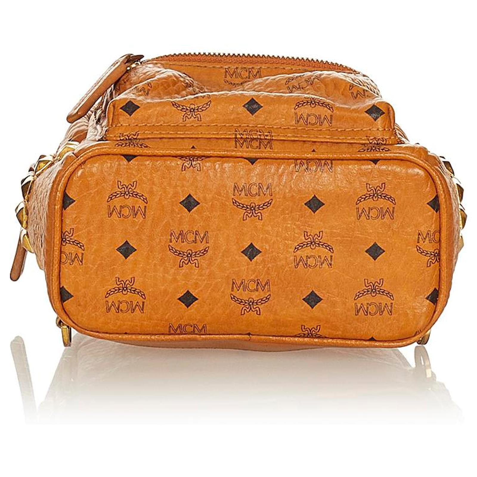 MCM Brown Mini Visetos Leather Backpack Pony-style calfskin ref.424750 ...