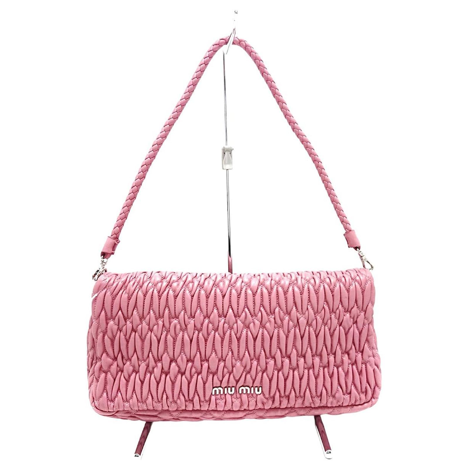 Miu Miu Crystal Pink Leather ref.426938 - Joli Closet