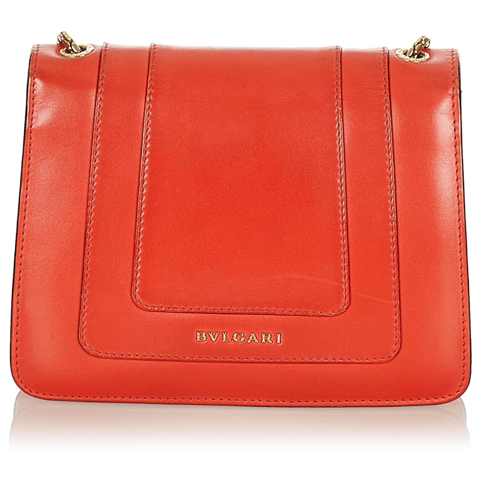Bulgari Bvlgari Red Serpenti Forever Leather Crossbody Bag Pony-style ...