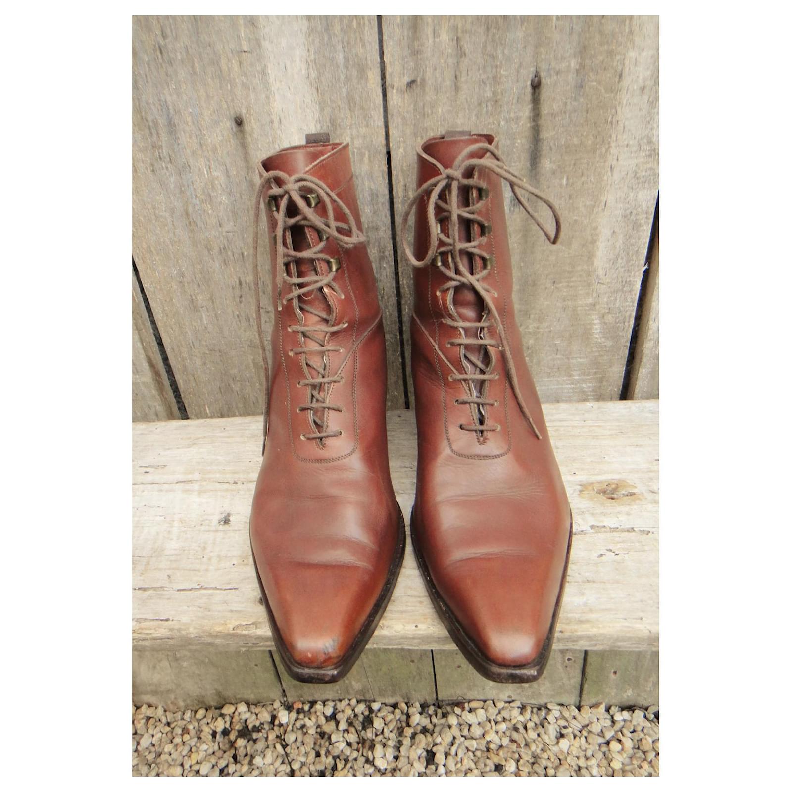 Sartore p boots 39 Brown Leather ref.429518 - Joli Closet
