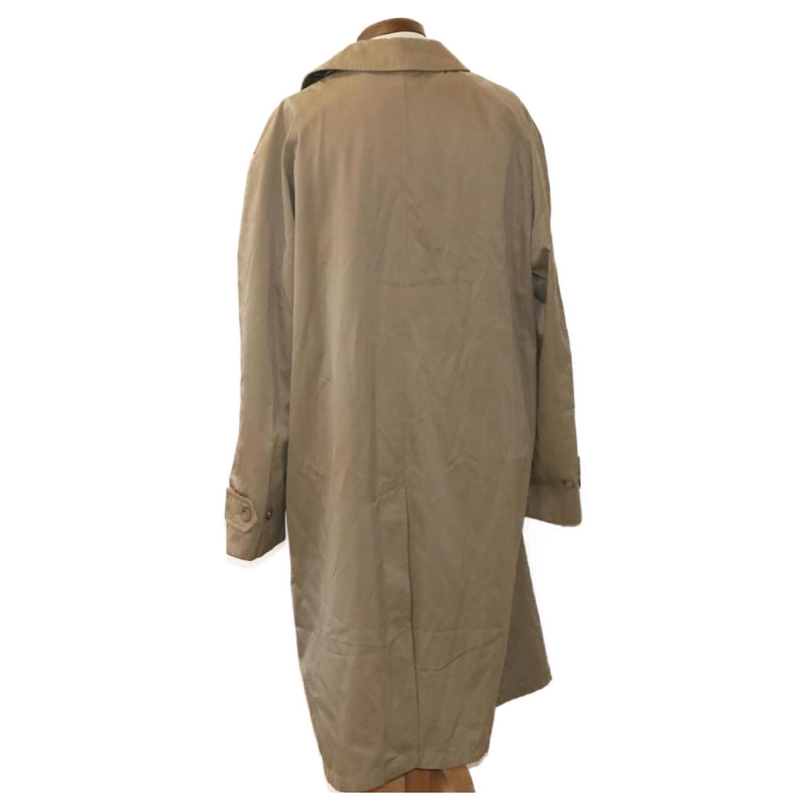 Veste Manteau Long Christian Dior Beige Auth ar5302 Polyester ref ...