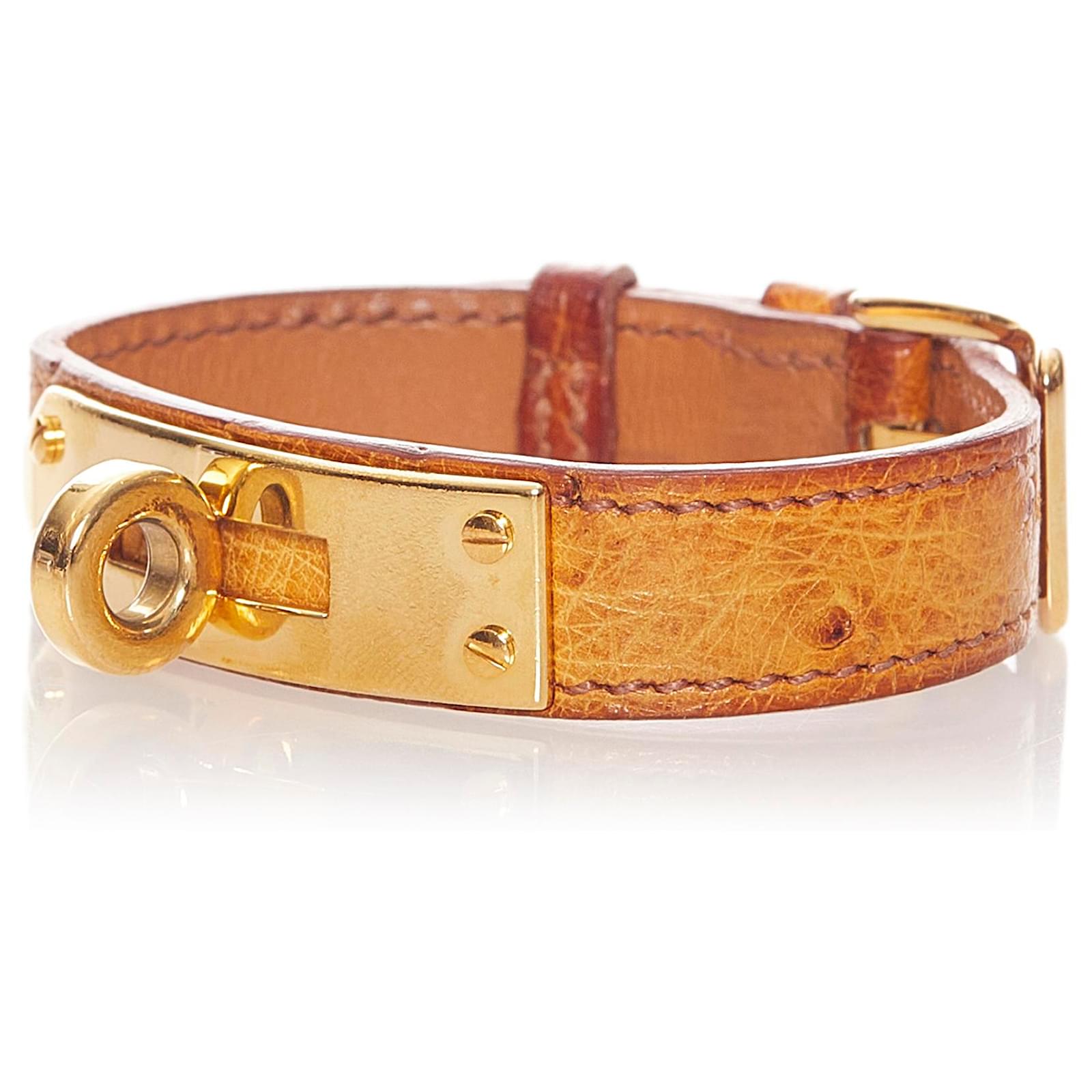 Hermès Hermes Brown Kelly Watch Strap Golden Light brown Leather Metal ...