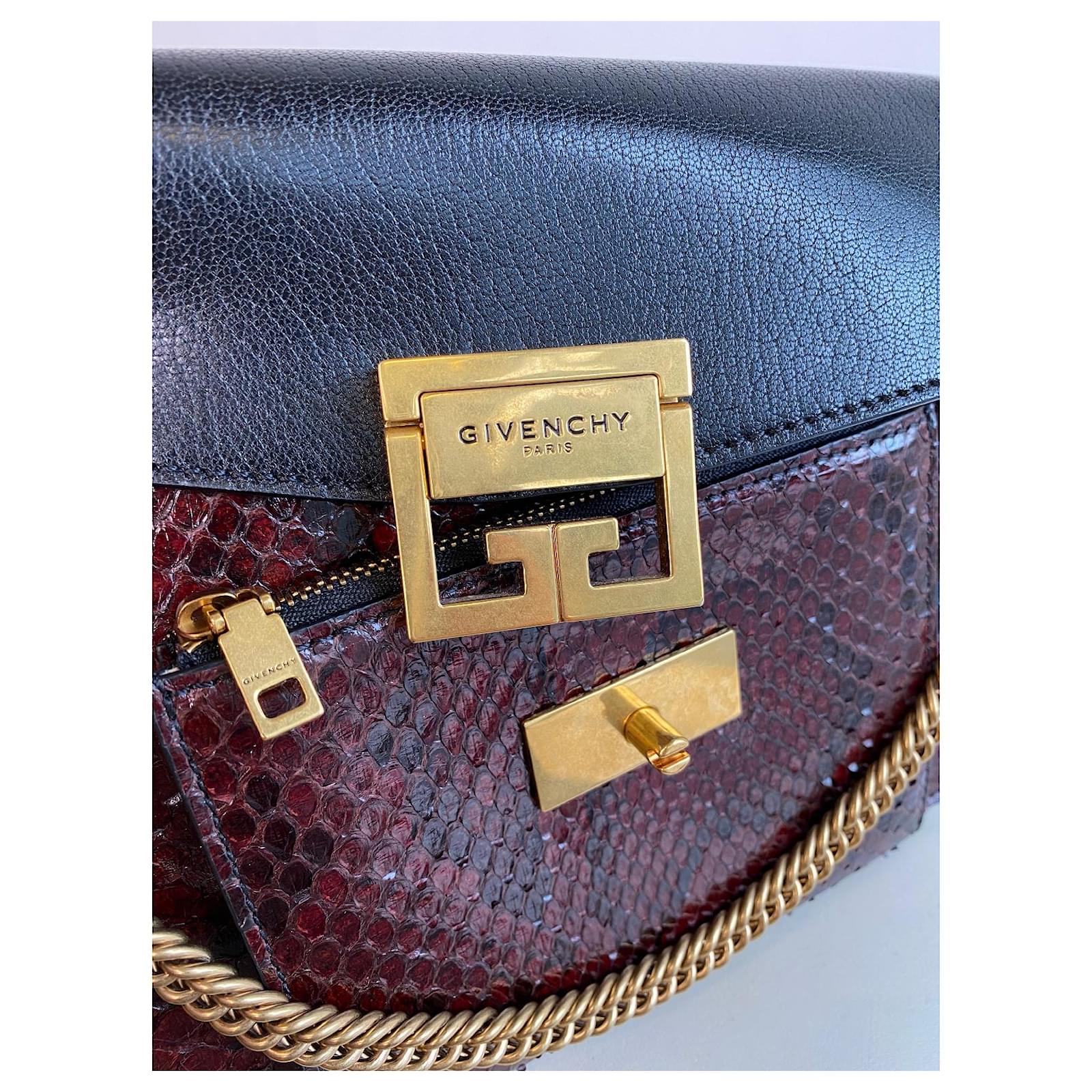 Givenchy GV3 Black Multiple colors Dark red Leather Goatskin ref.434723 ...