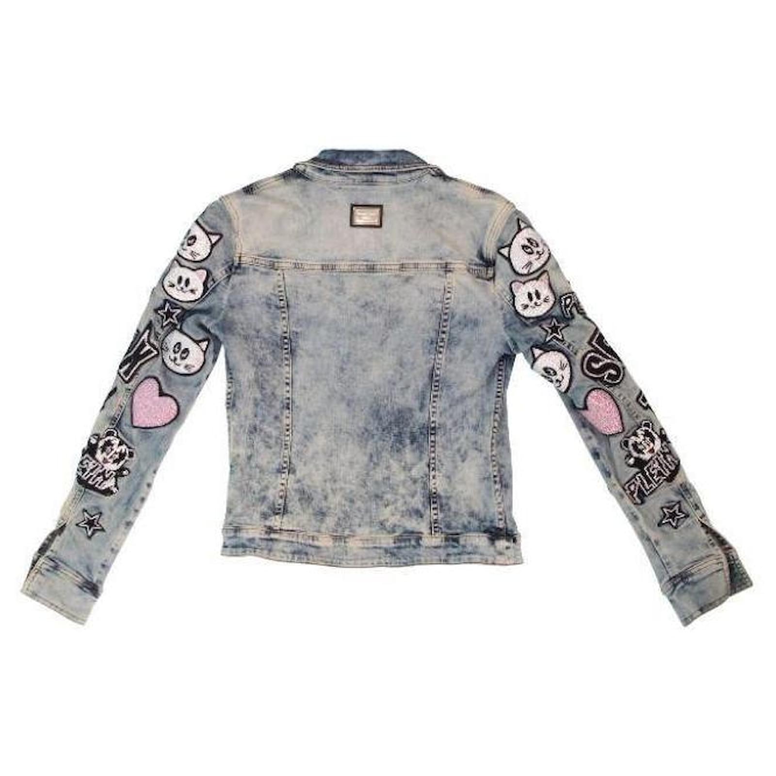 Denim Jacket by Philipp Plein Blue Cotton ref.436174 - Joli Closet