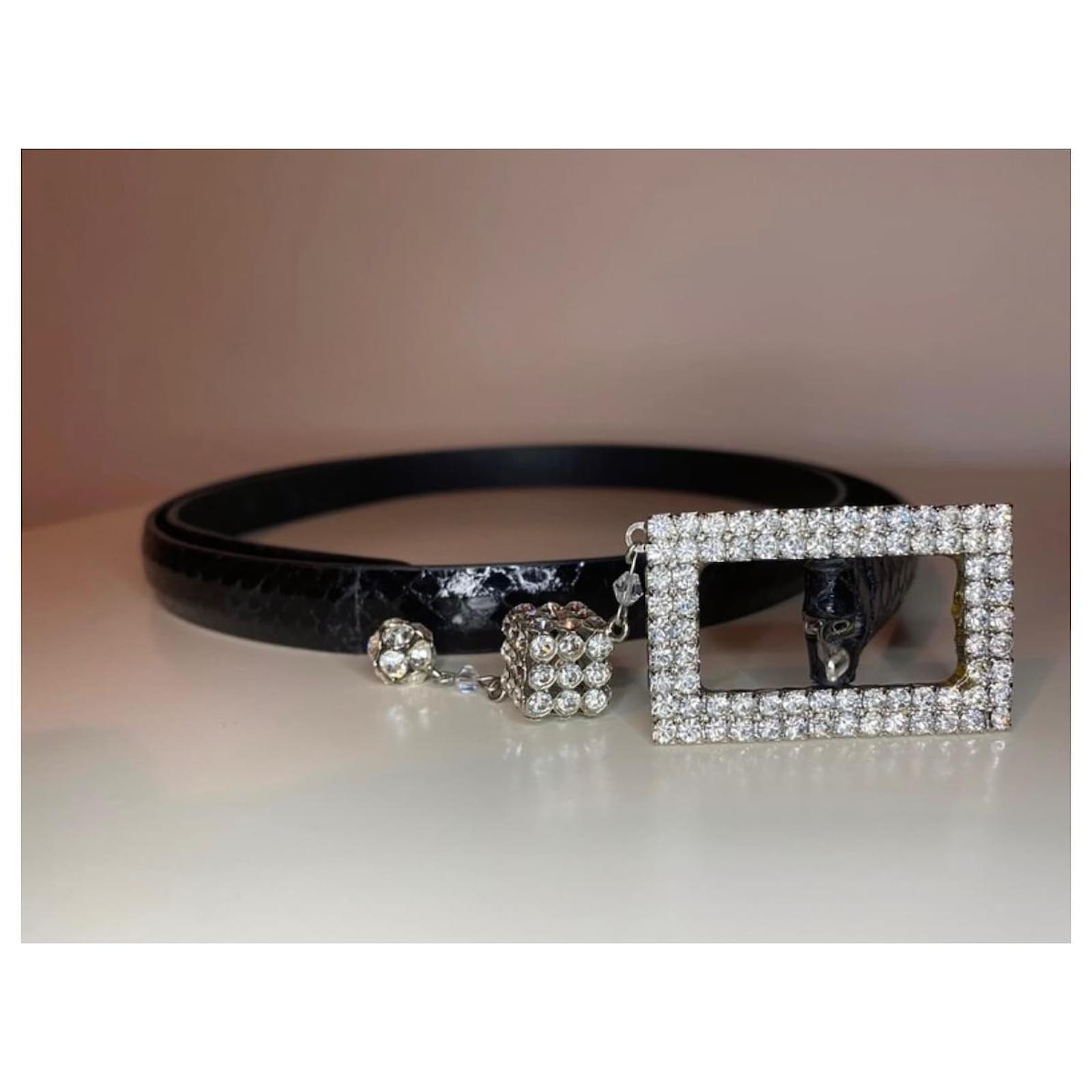 Christian Dior python belt Black ref.440046 - Joli Closet