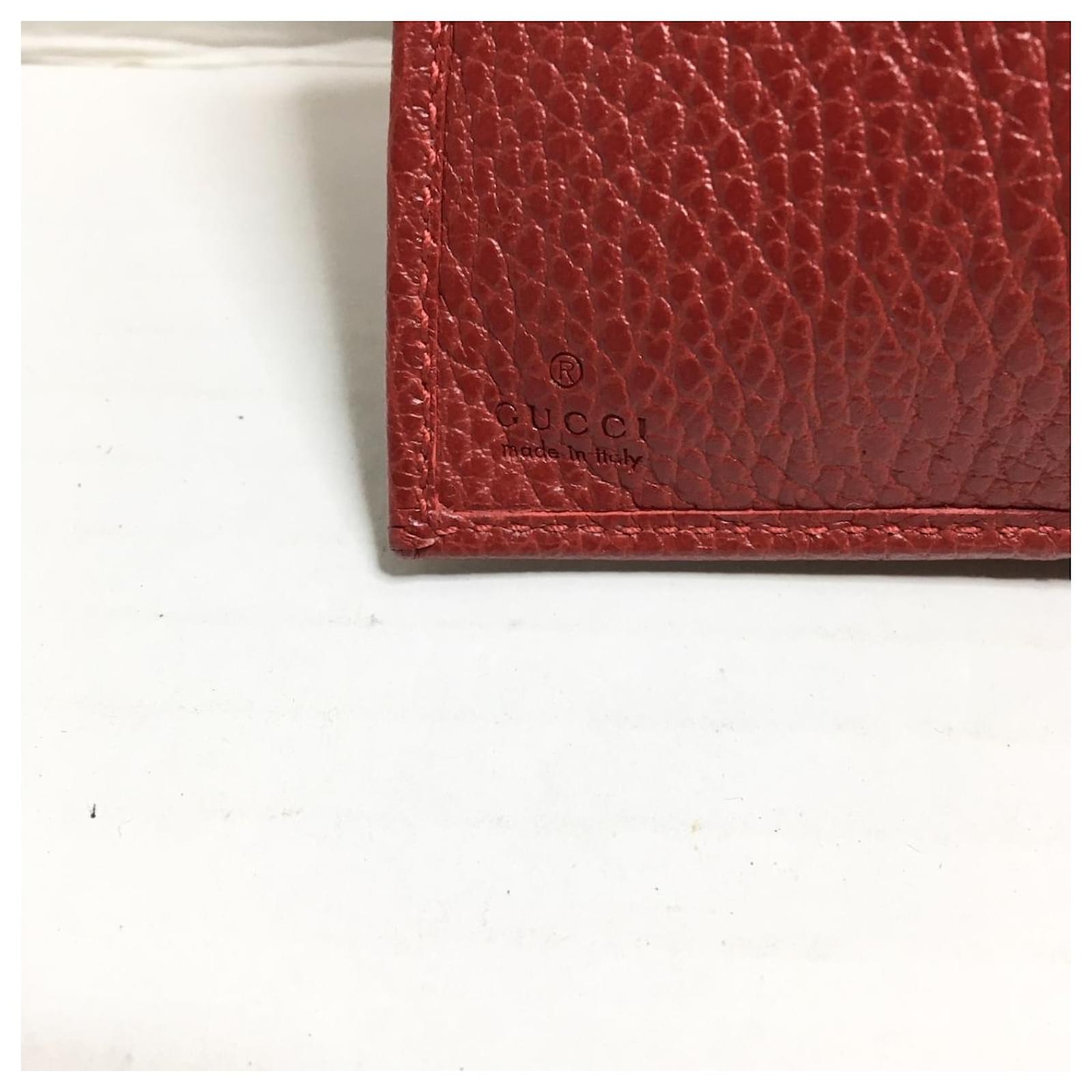 Portefeuille Gucci Cuir Rouge ref.440507 - Joli Closet
