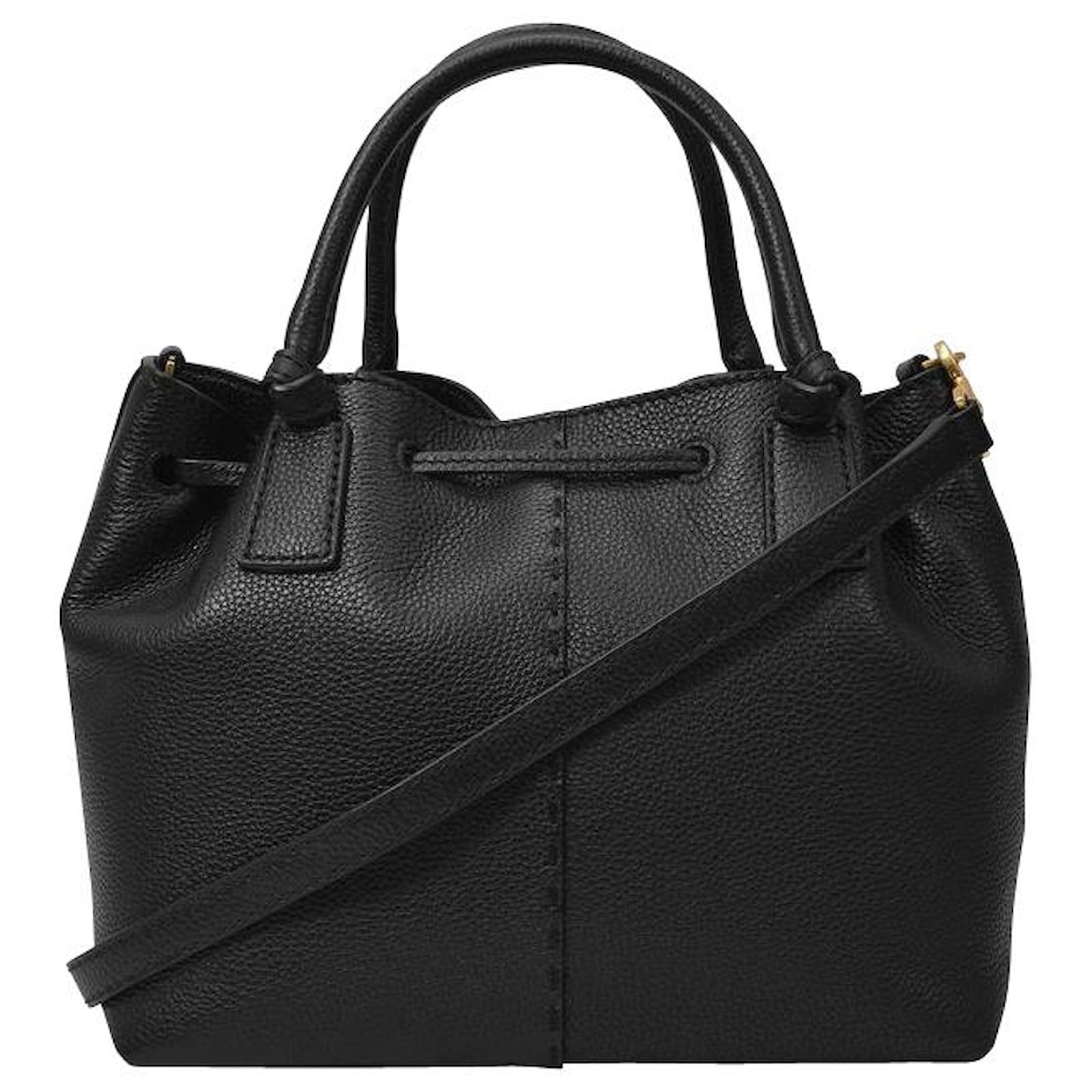 Tory Burch McGraw Small Drawstring Bag in Black Leather ref.442845 ...