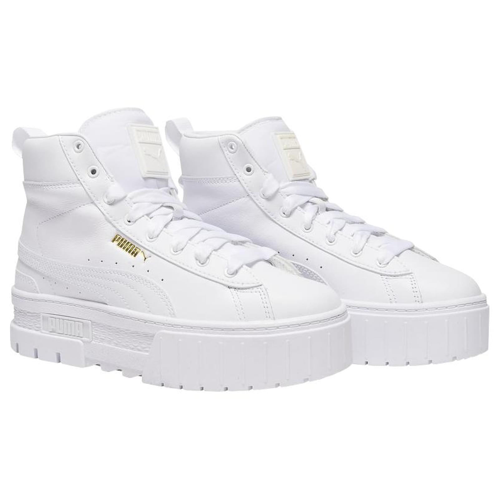 Puma Mayze Mid Körbe aus weißem Leder ref.442910 - Joli Closet