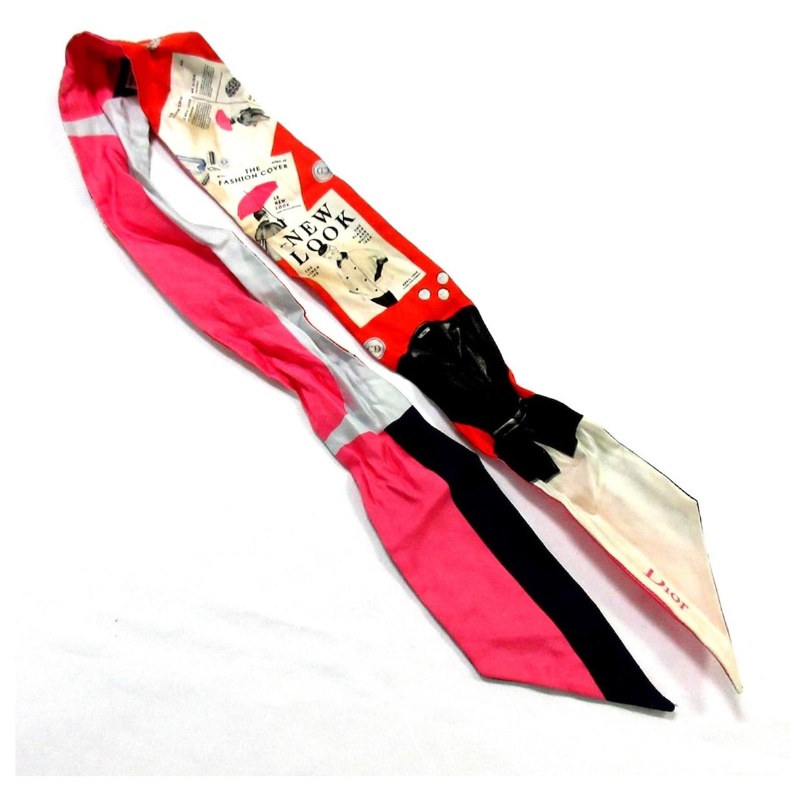 Foulard Dior Soie Rouge ref.444301 - Joli Closet