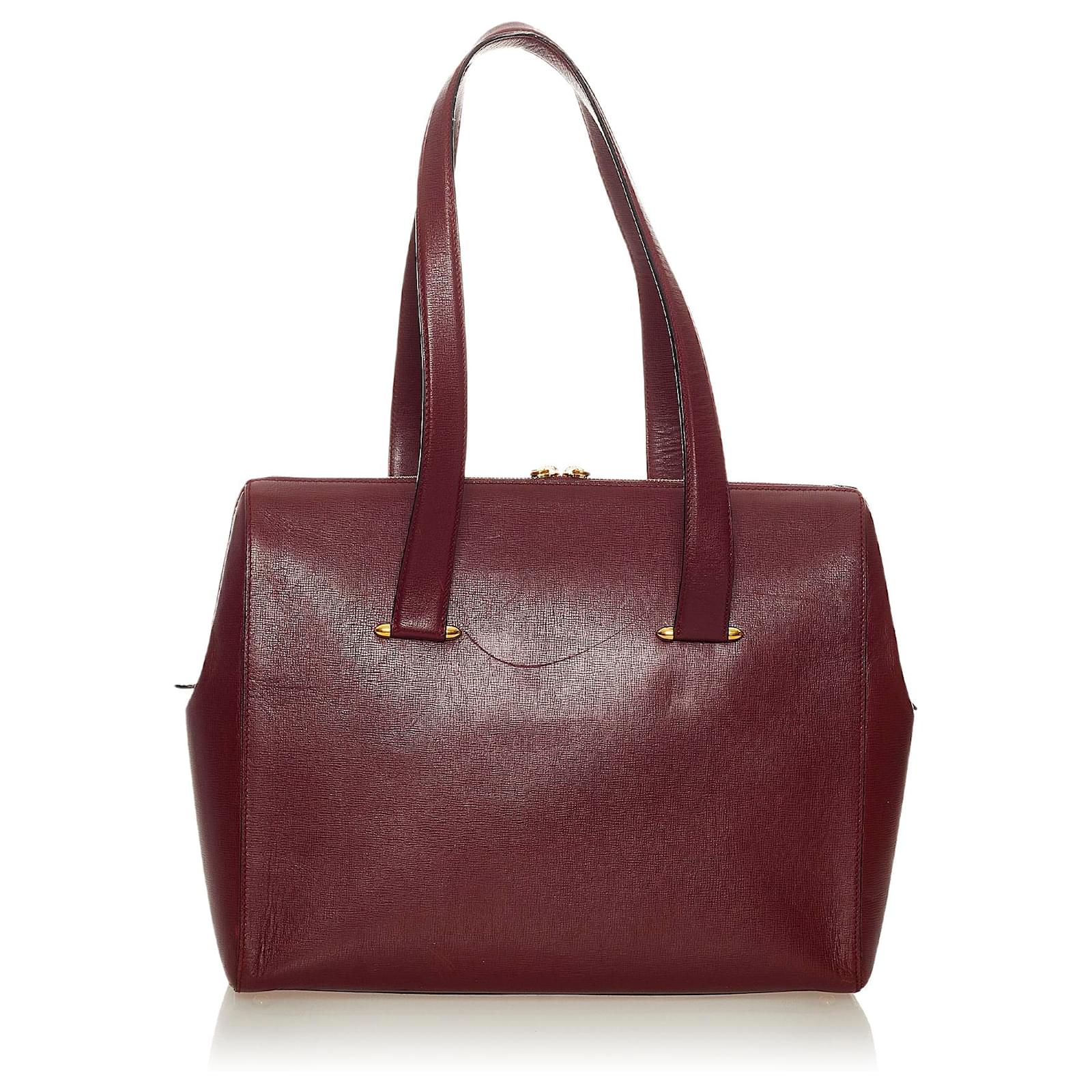 Cartier Red Must de Cartier Leather Shoulder Bag Dark red Pony-style ...
