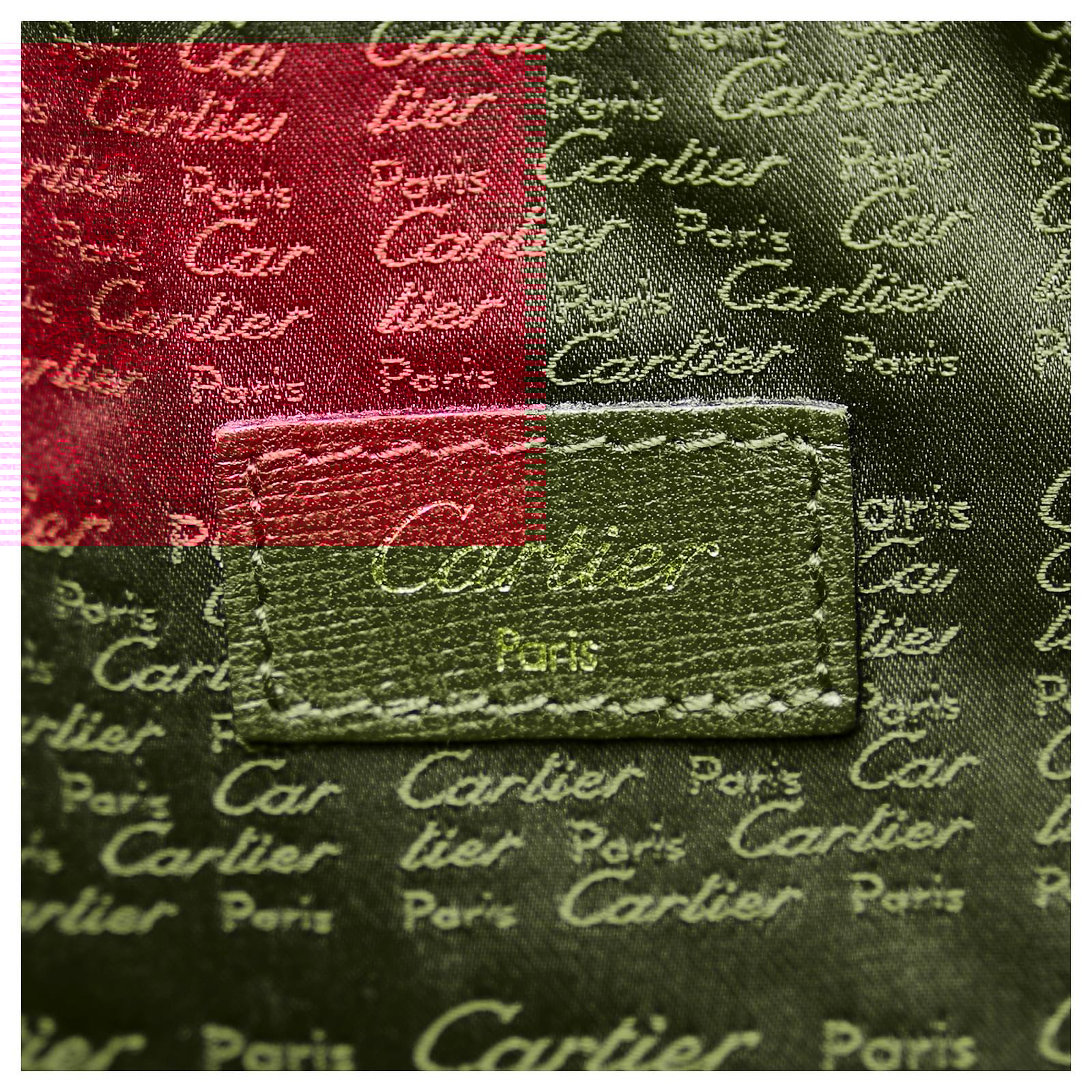 Cartier Red Must de Cartier Leather Shoulder Bag Dark red Pony-style ...