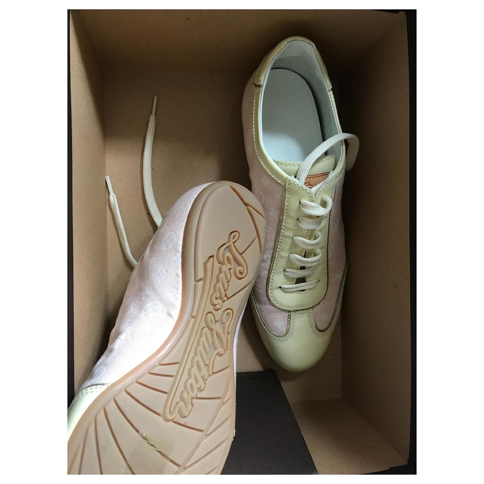 Louis Vuitton Sprinter Sneaker Monogram Mini Pink White Leather ref ...