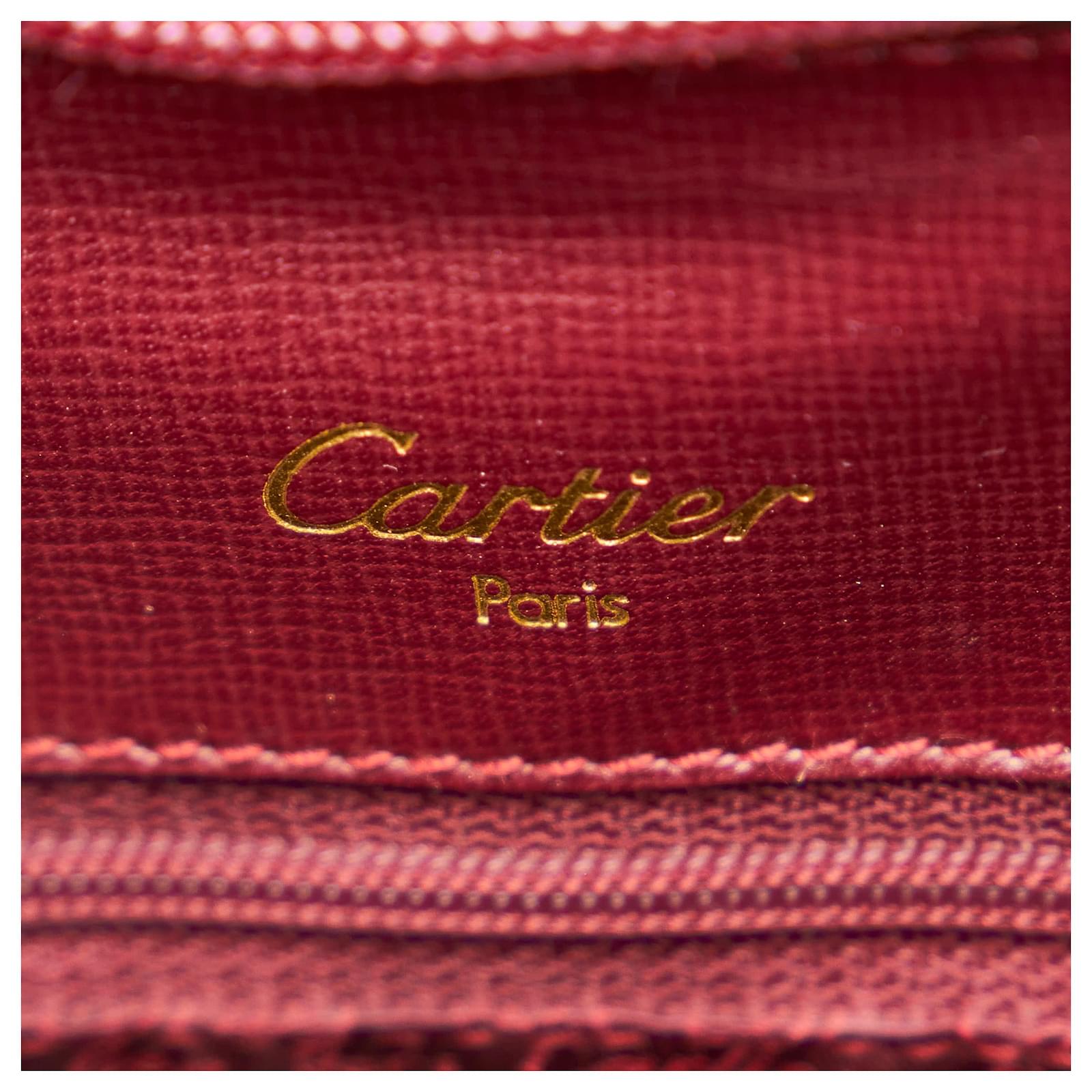 Cartier Red Must de Cartier Leather Backpack Dark red Pony-style ...