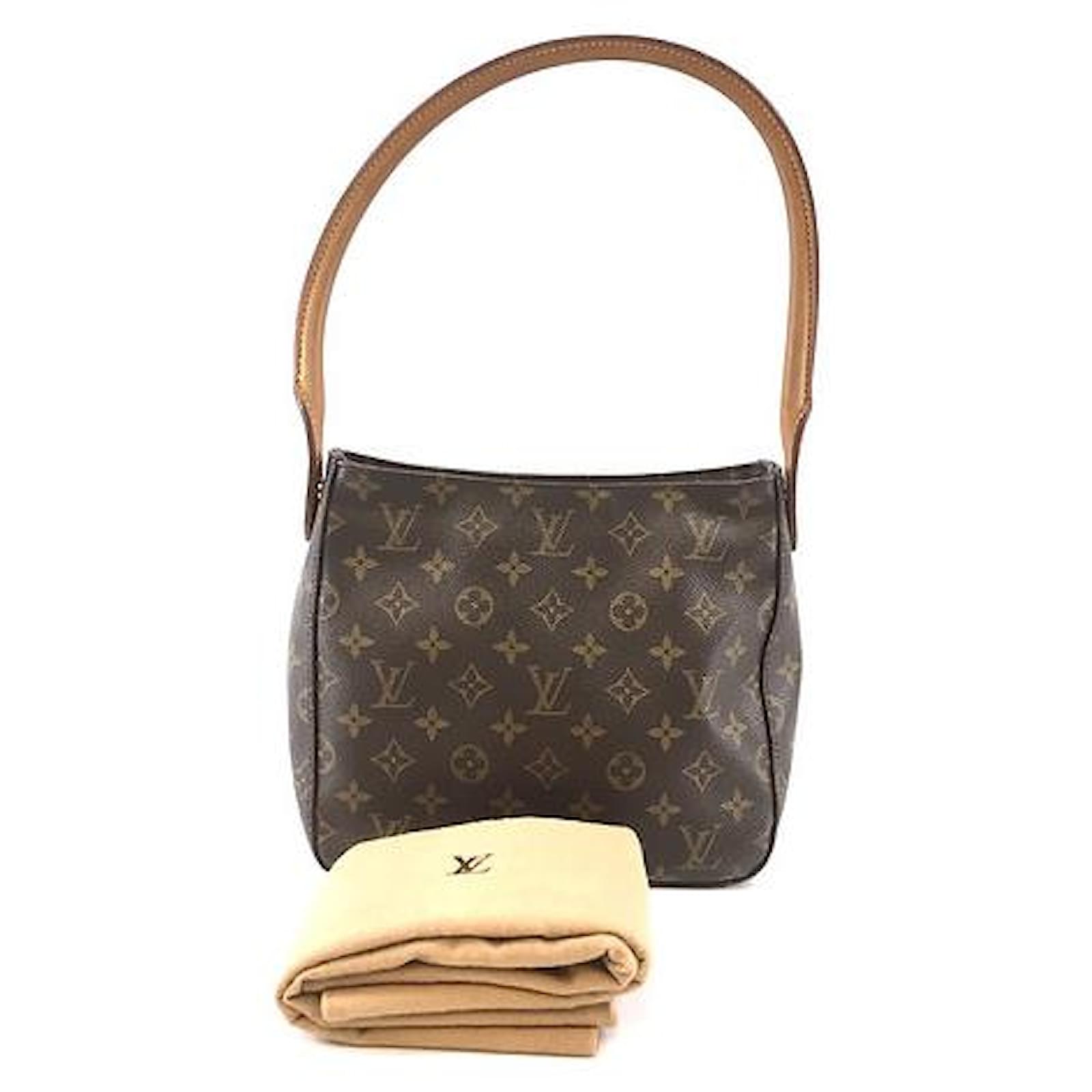 Louis Vuitton Looping Tote MM Monogram Canvas Brown Leather ref.449818 ...