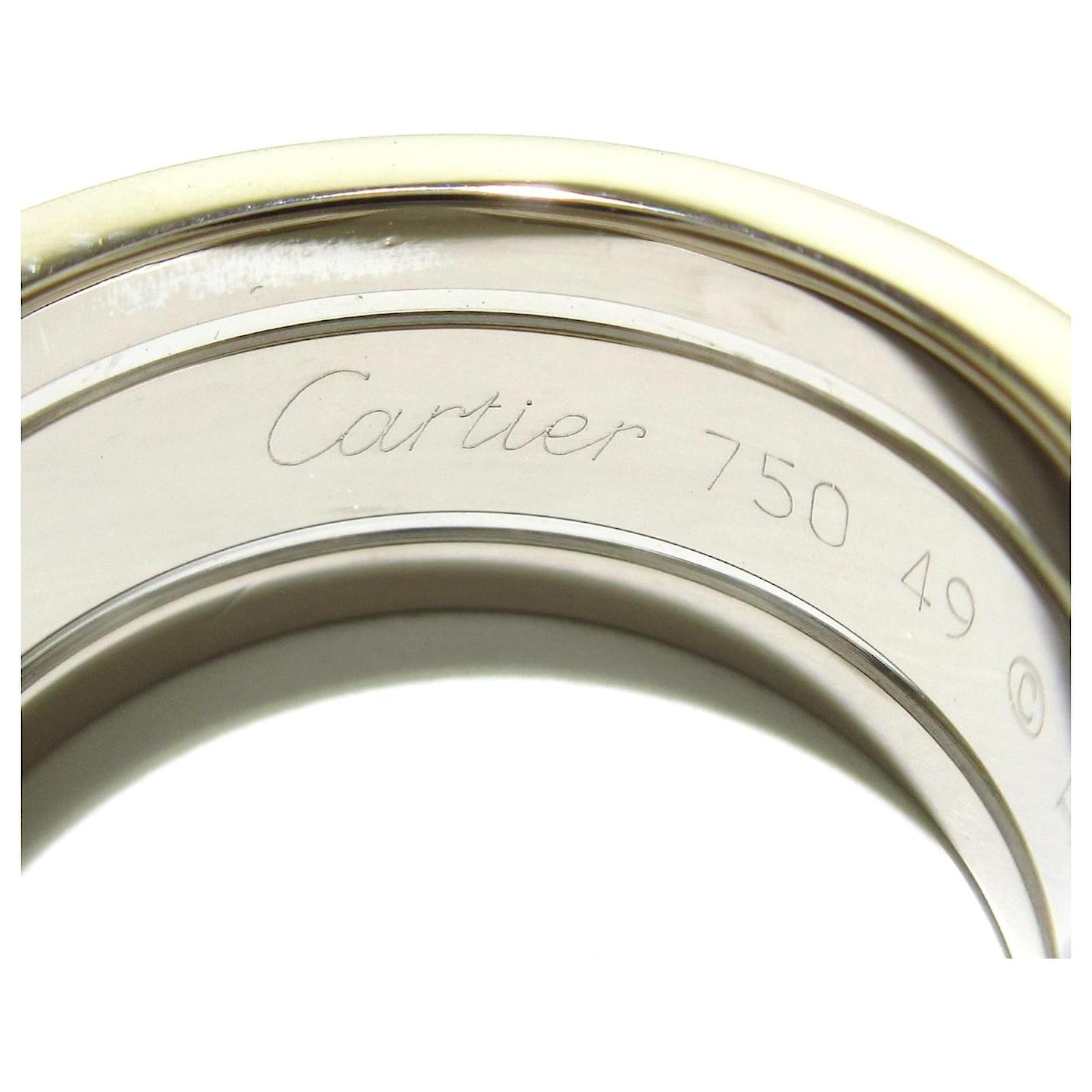 cartier 2C C2 Or blanc Argenté ref.450228 - Joli Closet