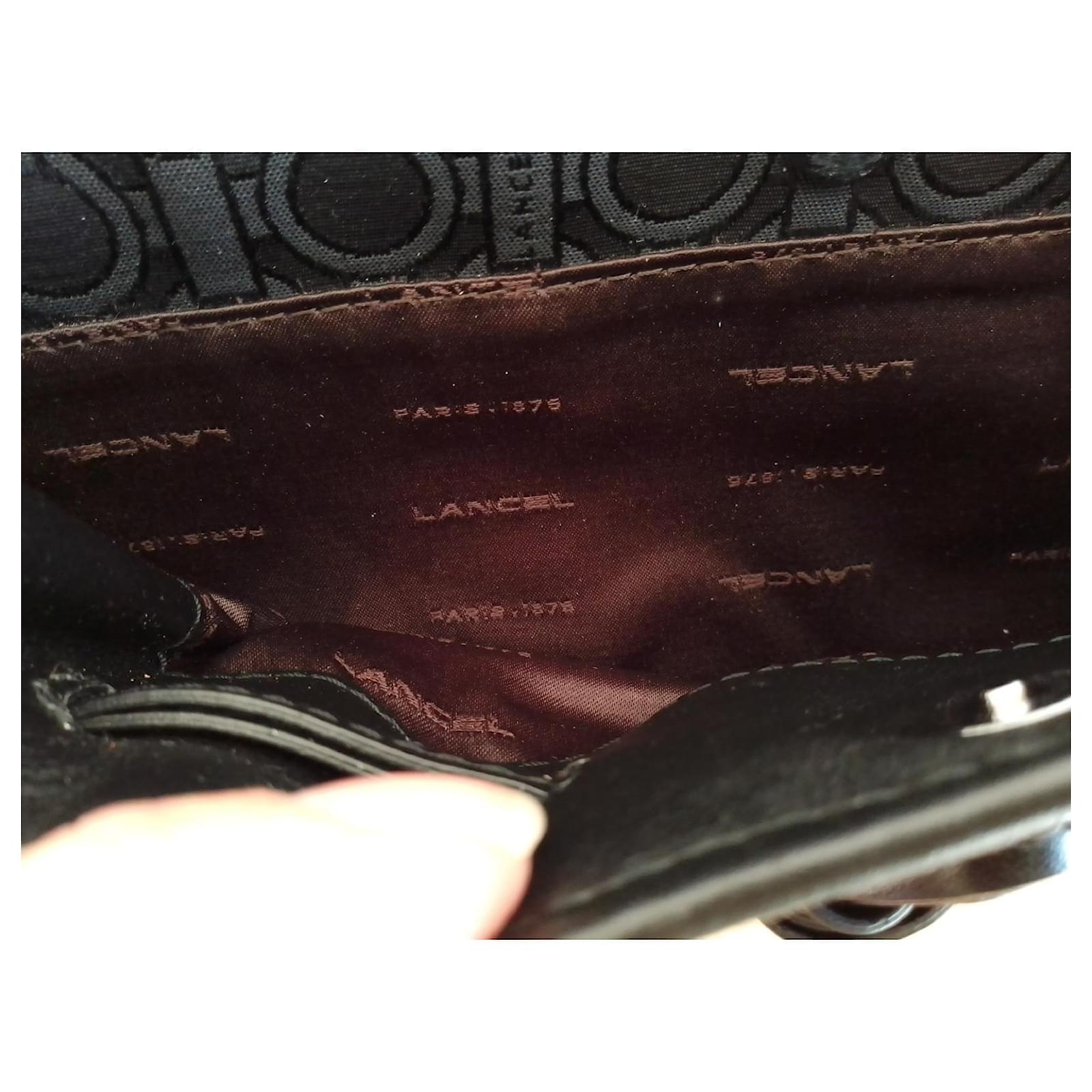 Lancel TINA model Black Leather ref.455303 - Joli Closet