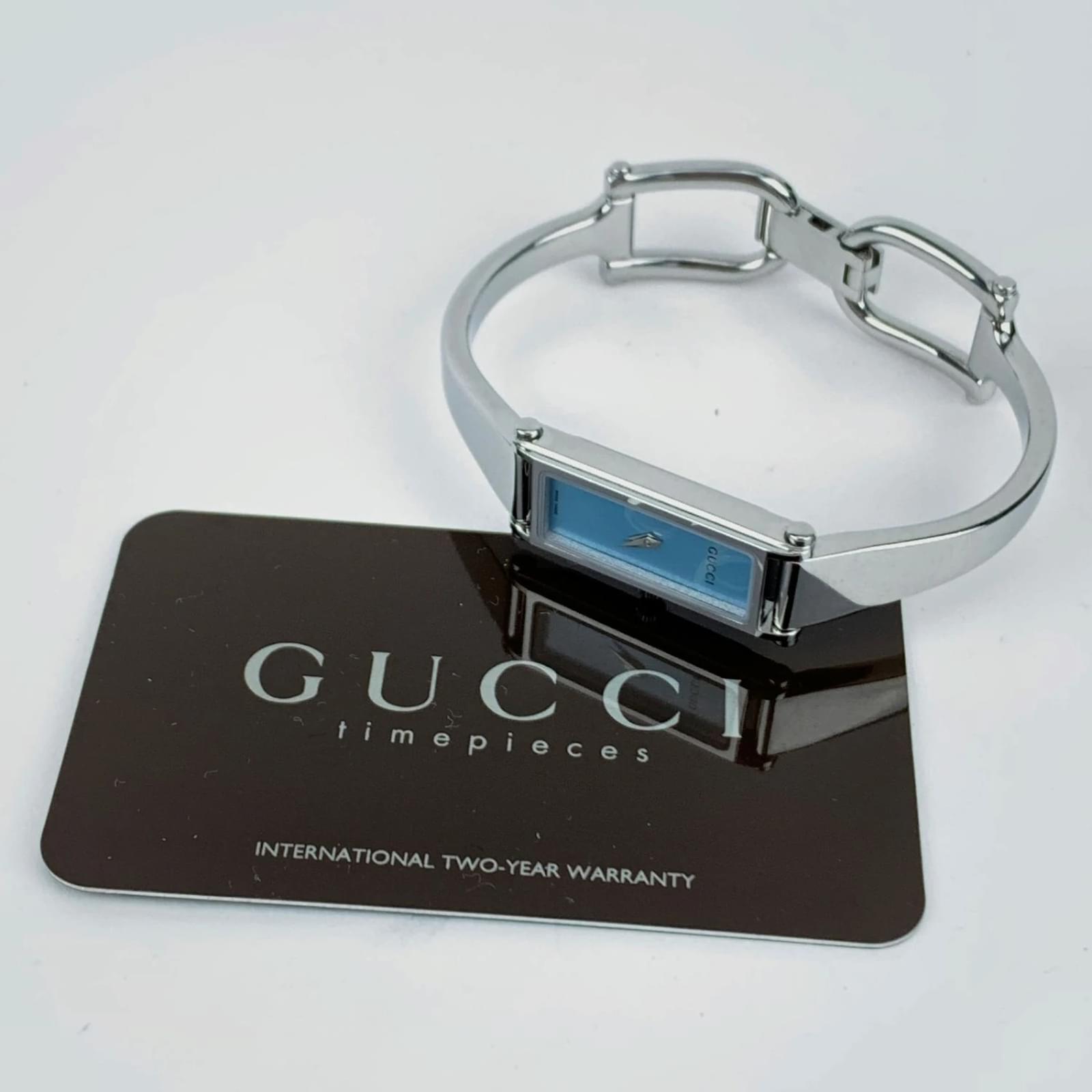 Gucci Stainless Steel Women Wrist Watch Mod 1500 L Quartz Blue Dial ...