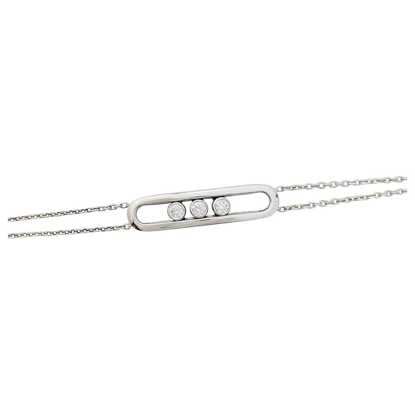 Bracelet Messika, "Classic Movement", WHITE GOLD, diamants. Diamond ref ...
