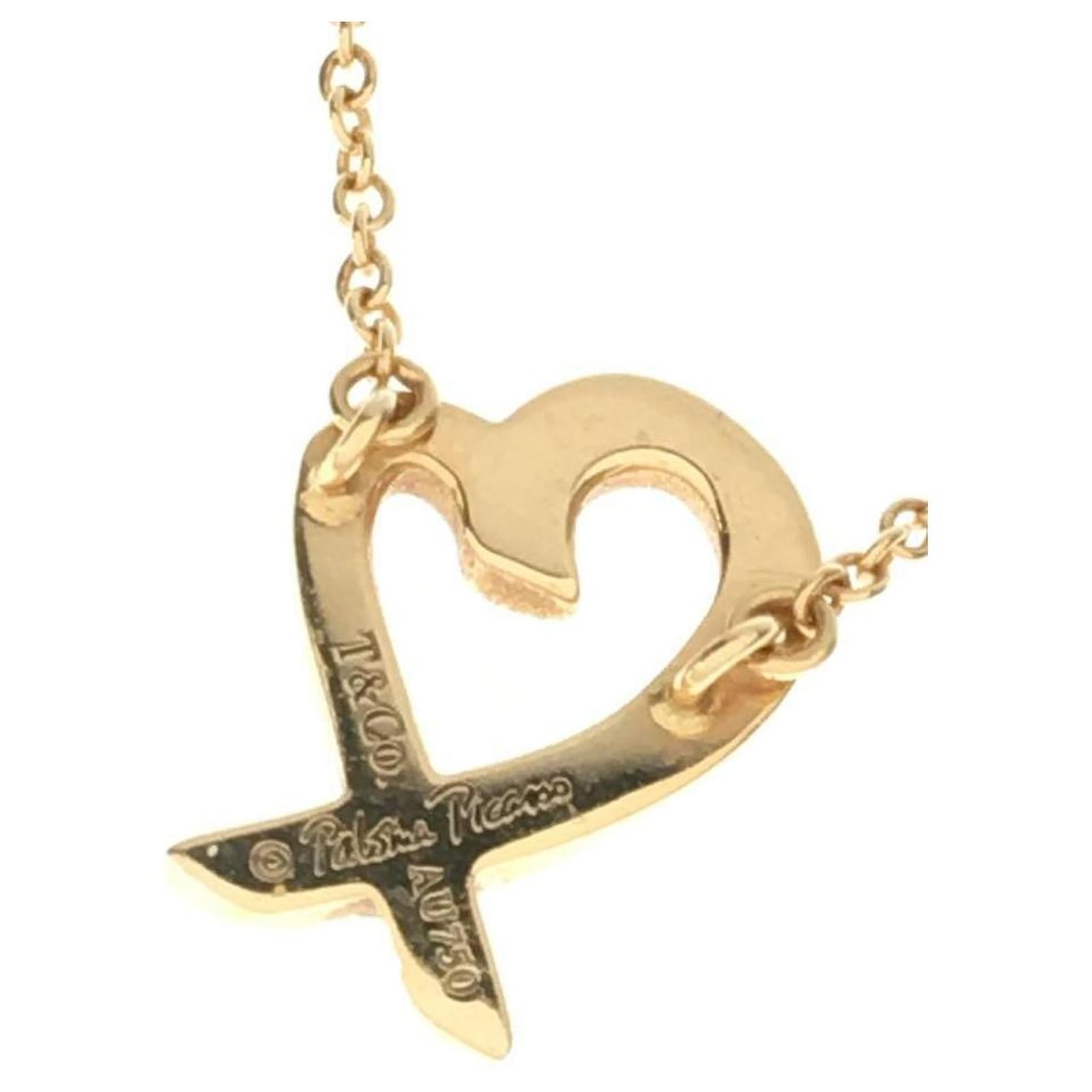 TIFFANY & CO. Paloma Picasso / Rubbing Heart Pendant / AU750 / K18 ...