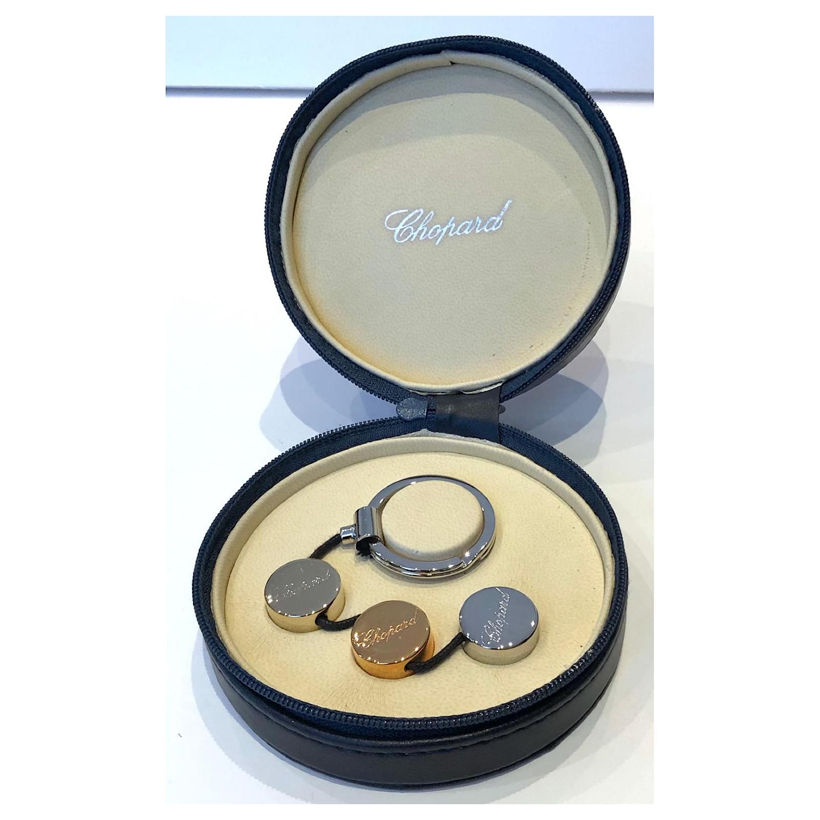 Porte-clés/bijou de sac logo Chopard Trio Métal Bijouterie dorée ref ...